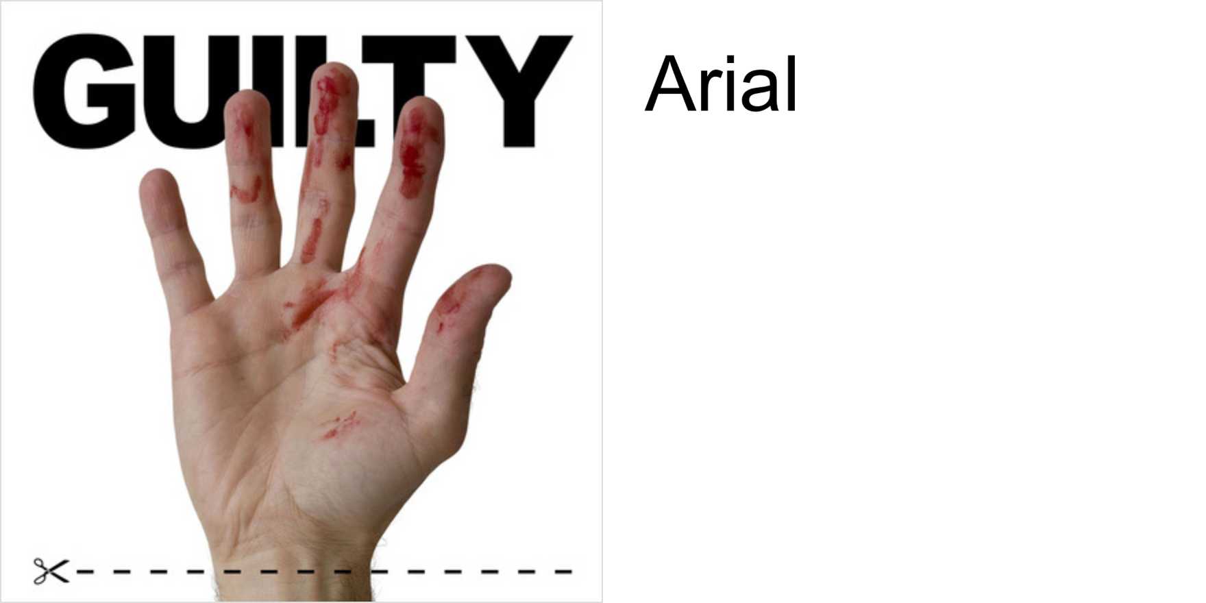 “Guilty” poster - Fonts In Use