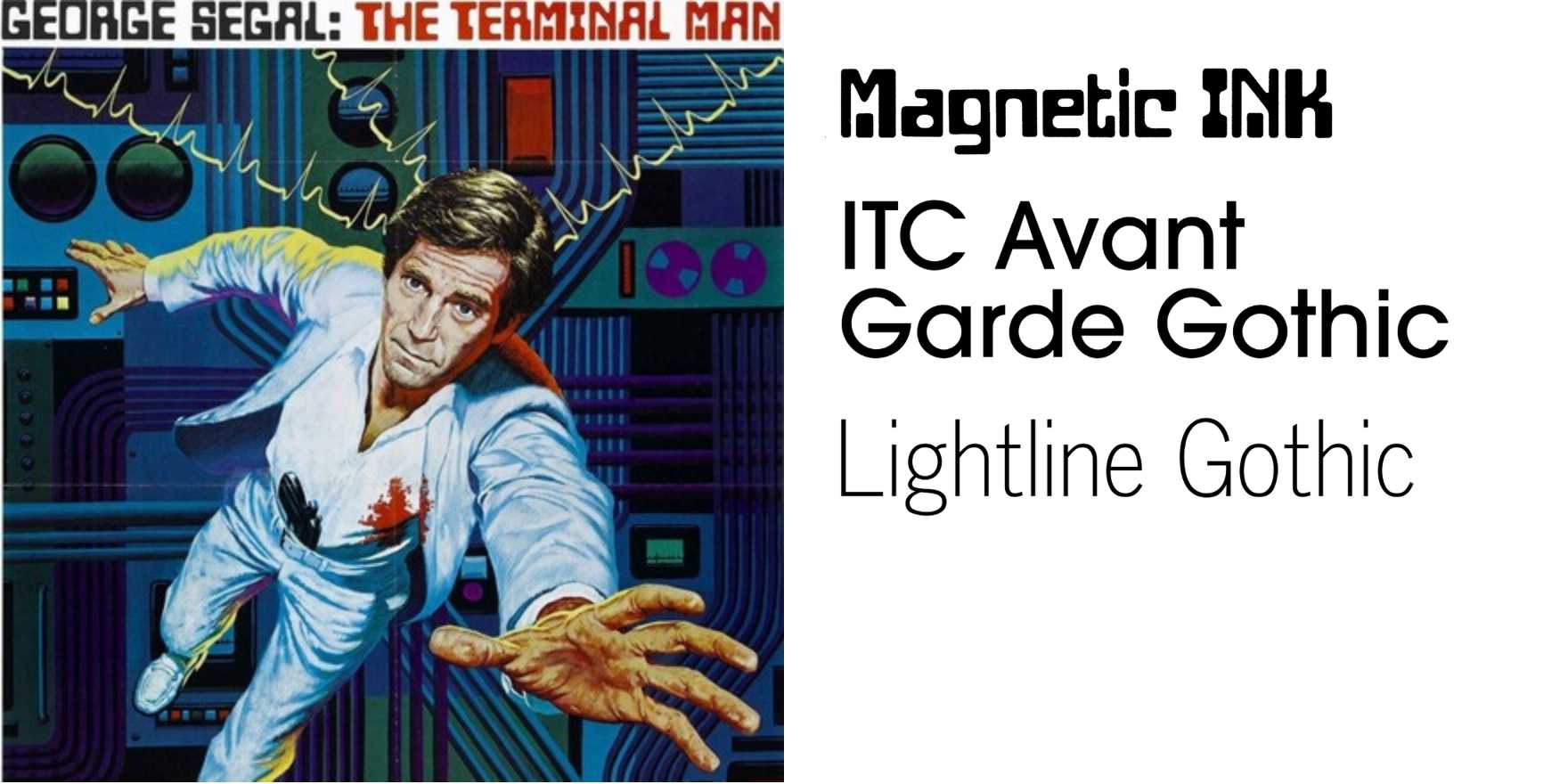 The Terminal Man (1974) movie poster - Fonts In Use