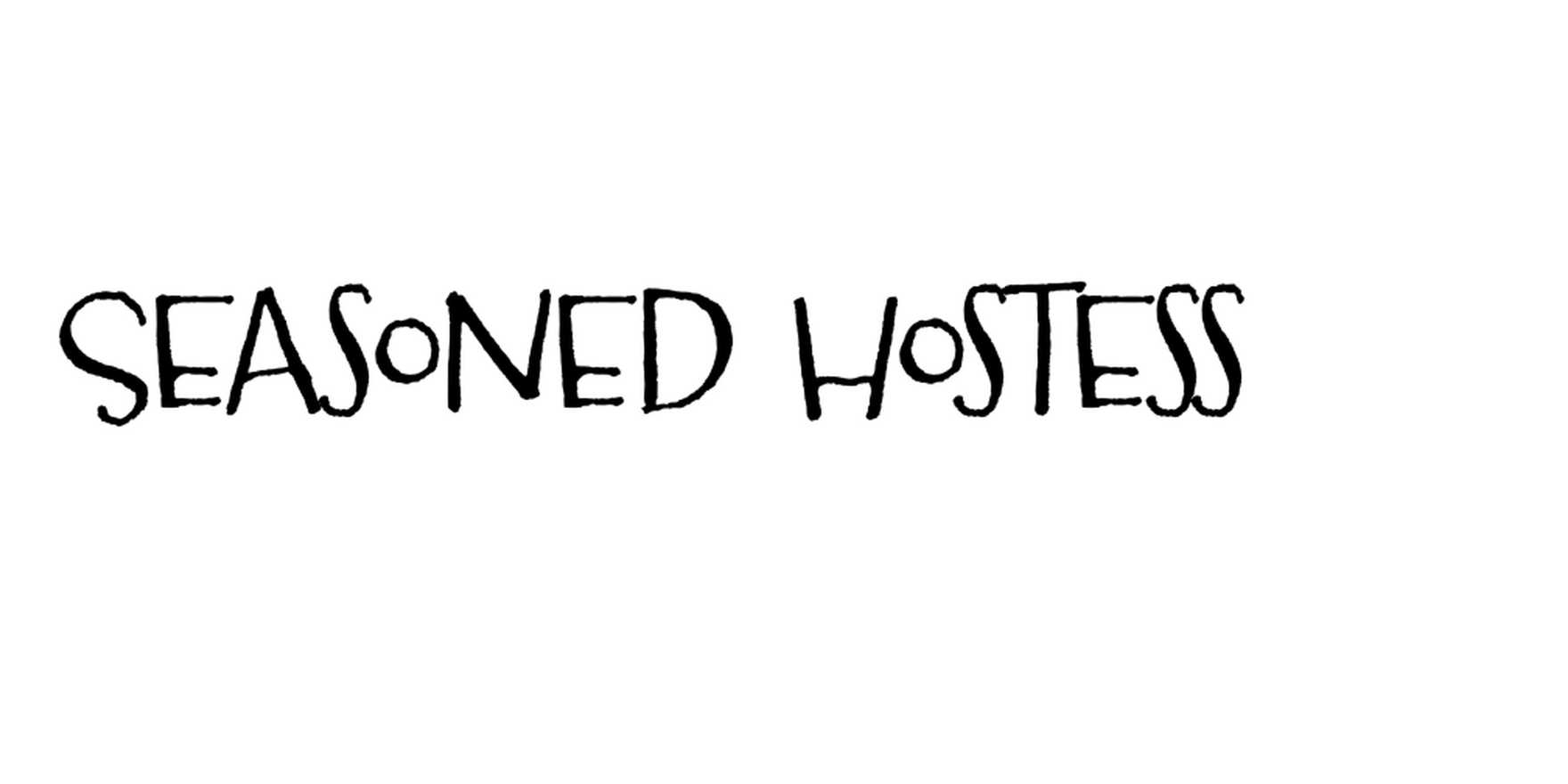 Seasoned Hostess in use - Fonts In Use