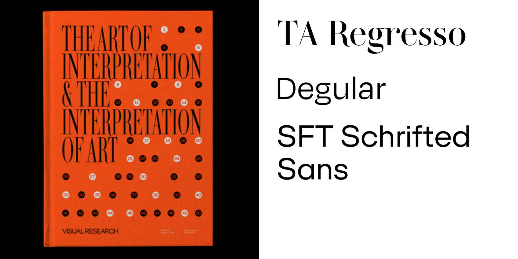 The Art of Interpretation & The Interpretation of Art - Fonts In Use