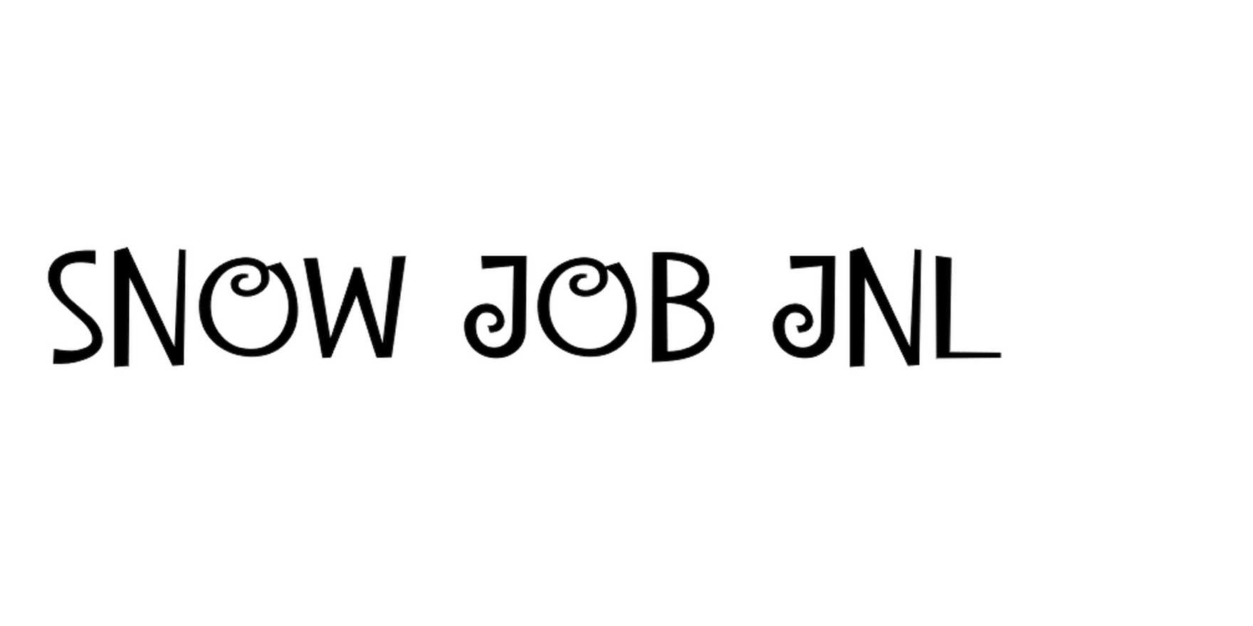Snow Job JNL in use - Fonts In Use