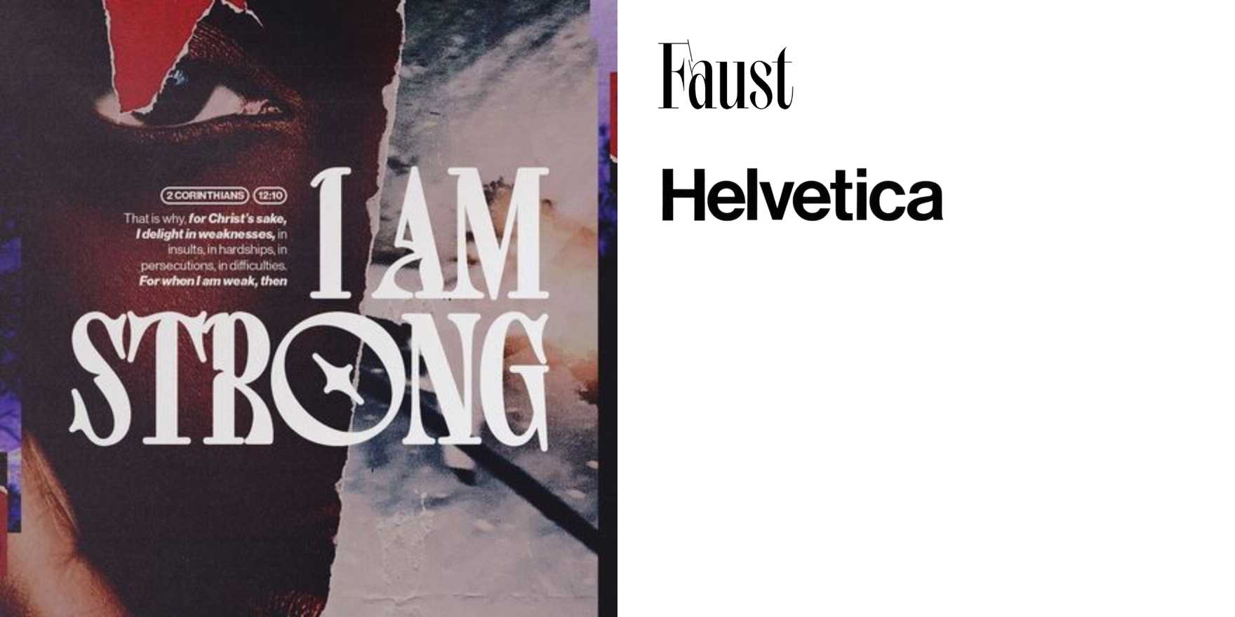 “I am strong” poster - Fonts In Use