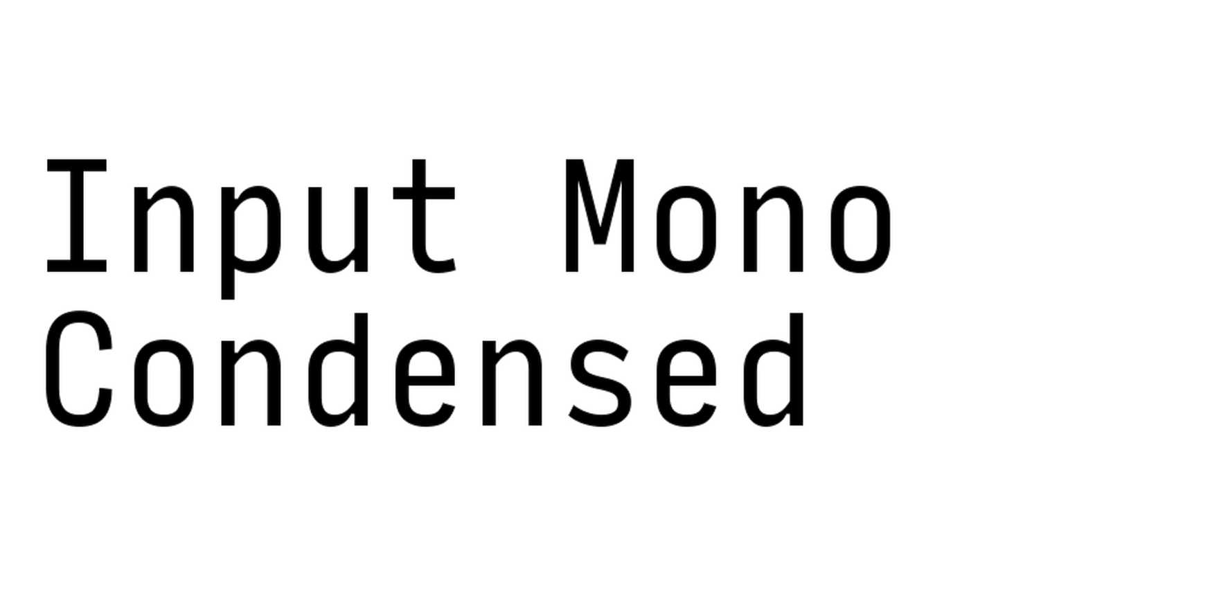 Input Mono Condensed in use - Fonts In Use
