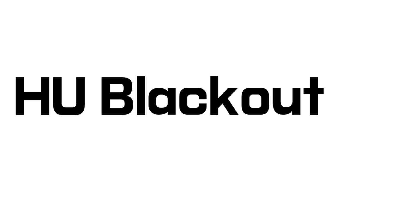 HU Blackout in use - Fonts In Use