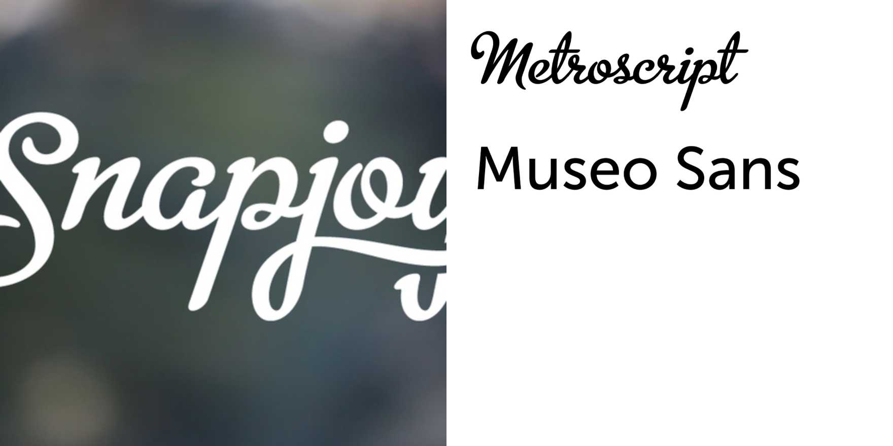 Snapjoy - Fonts In Use