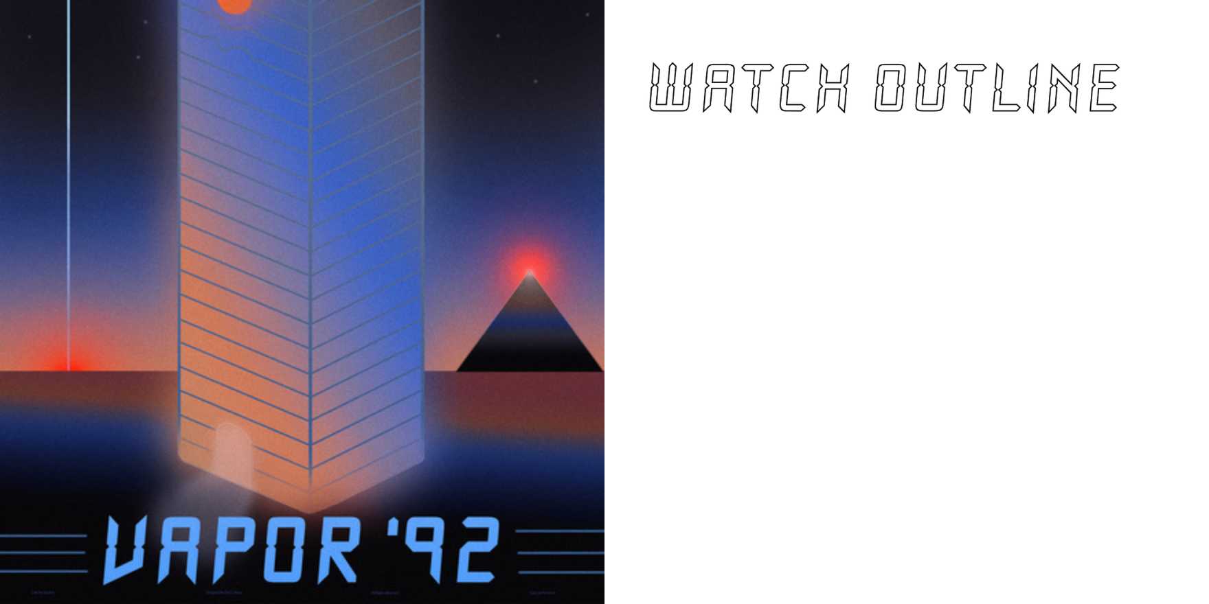 Vapor ’92 poster - Fonts In Use