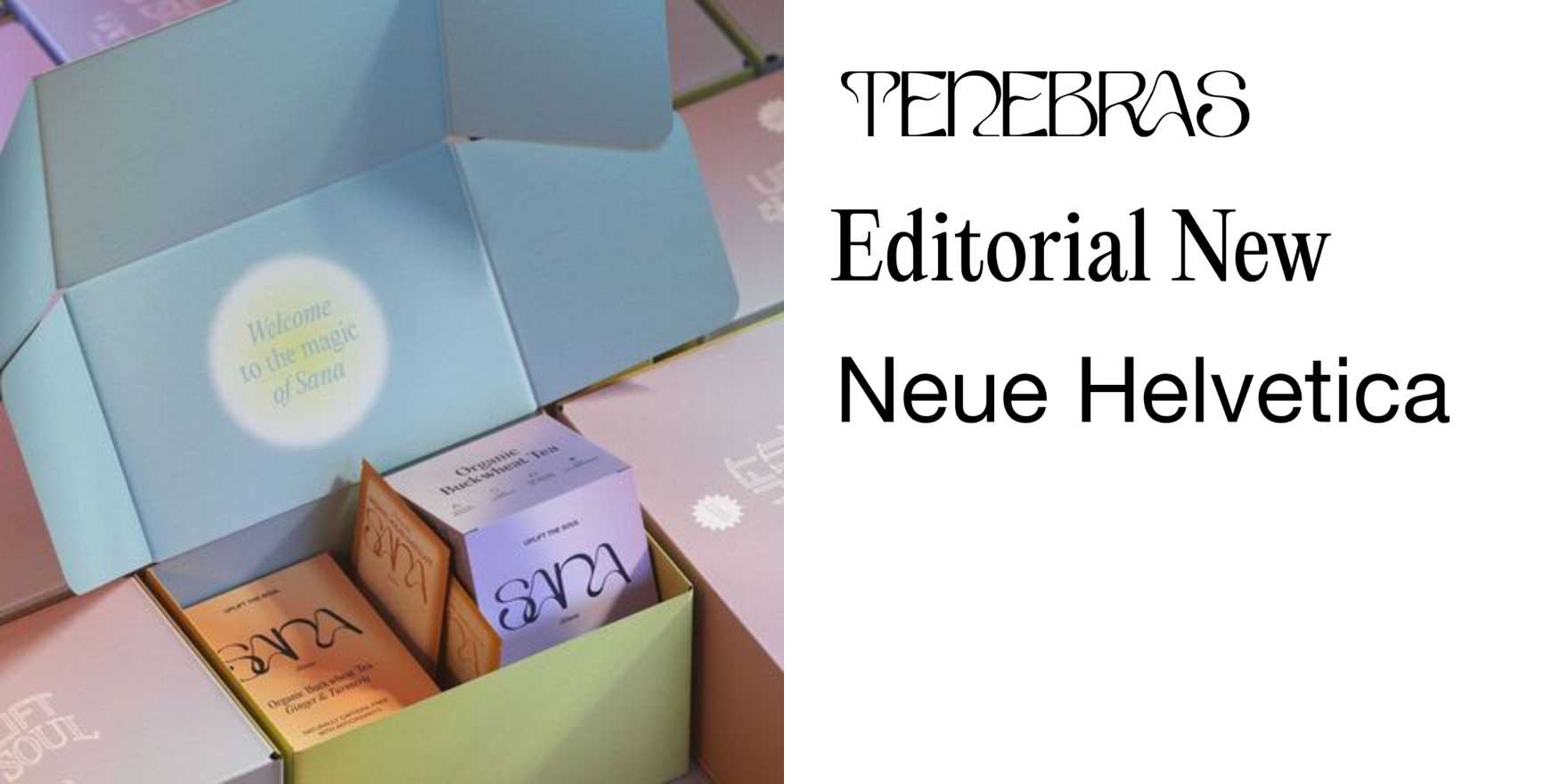 Sána identity and packaging - Fonts In Use