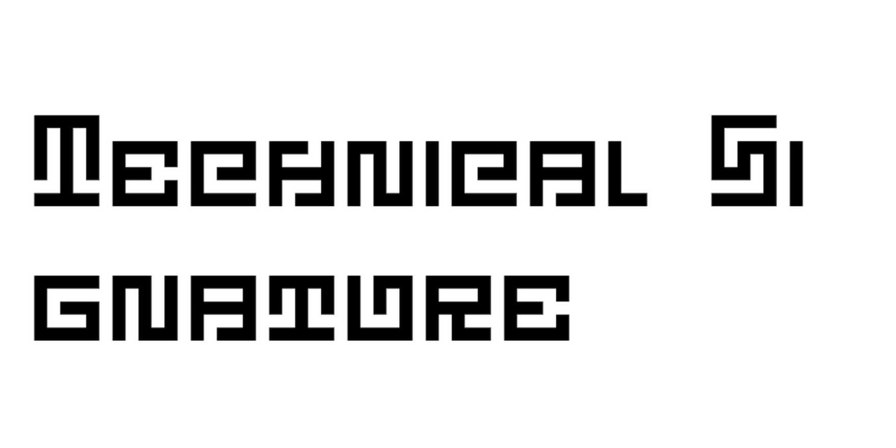 Technical Signature in use - Fonts In Use