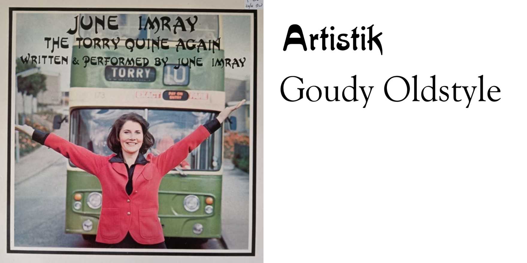 June Imray – The Torry Quine Again album art - Fonts In Use