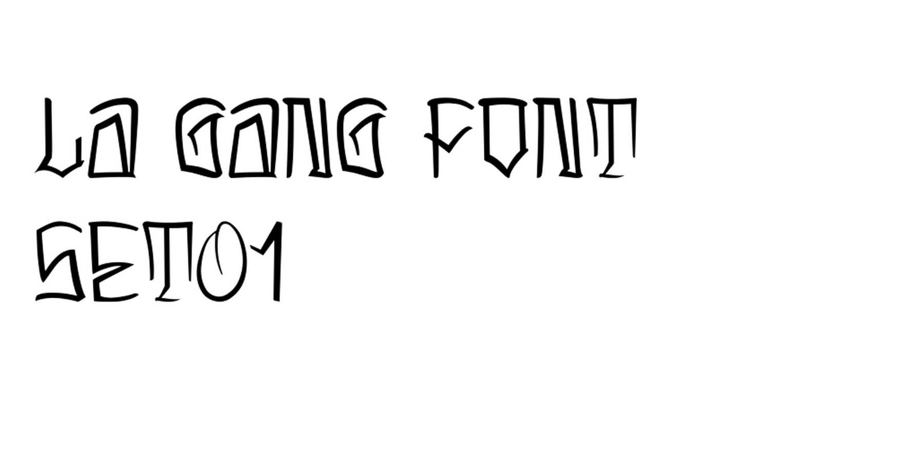 LA Gang Font Set01 in use - Fonts In Use
