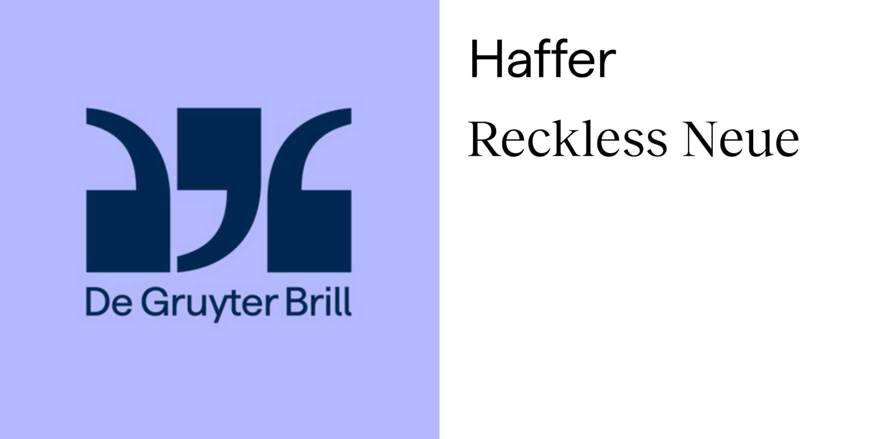 De Gruyter Brill brand identity - Fonts In Use