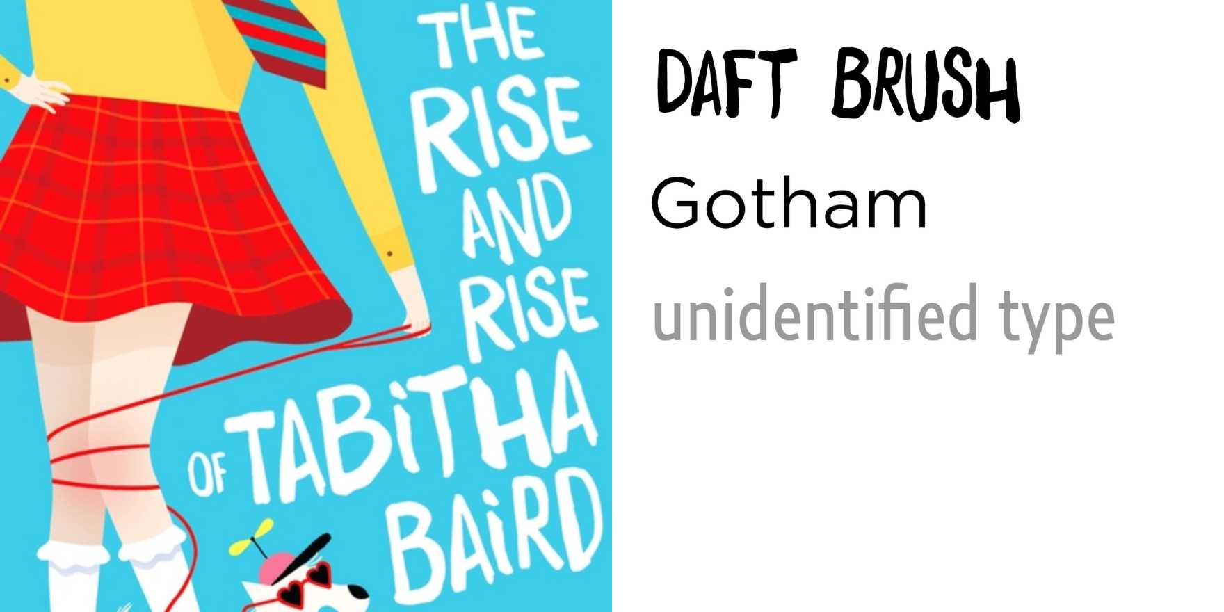 Tabitha Baird book series by Arabella Weir - Fonts In Use