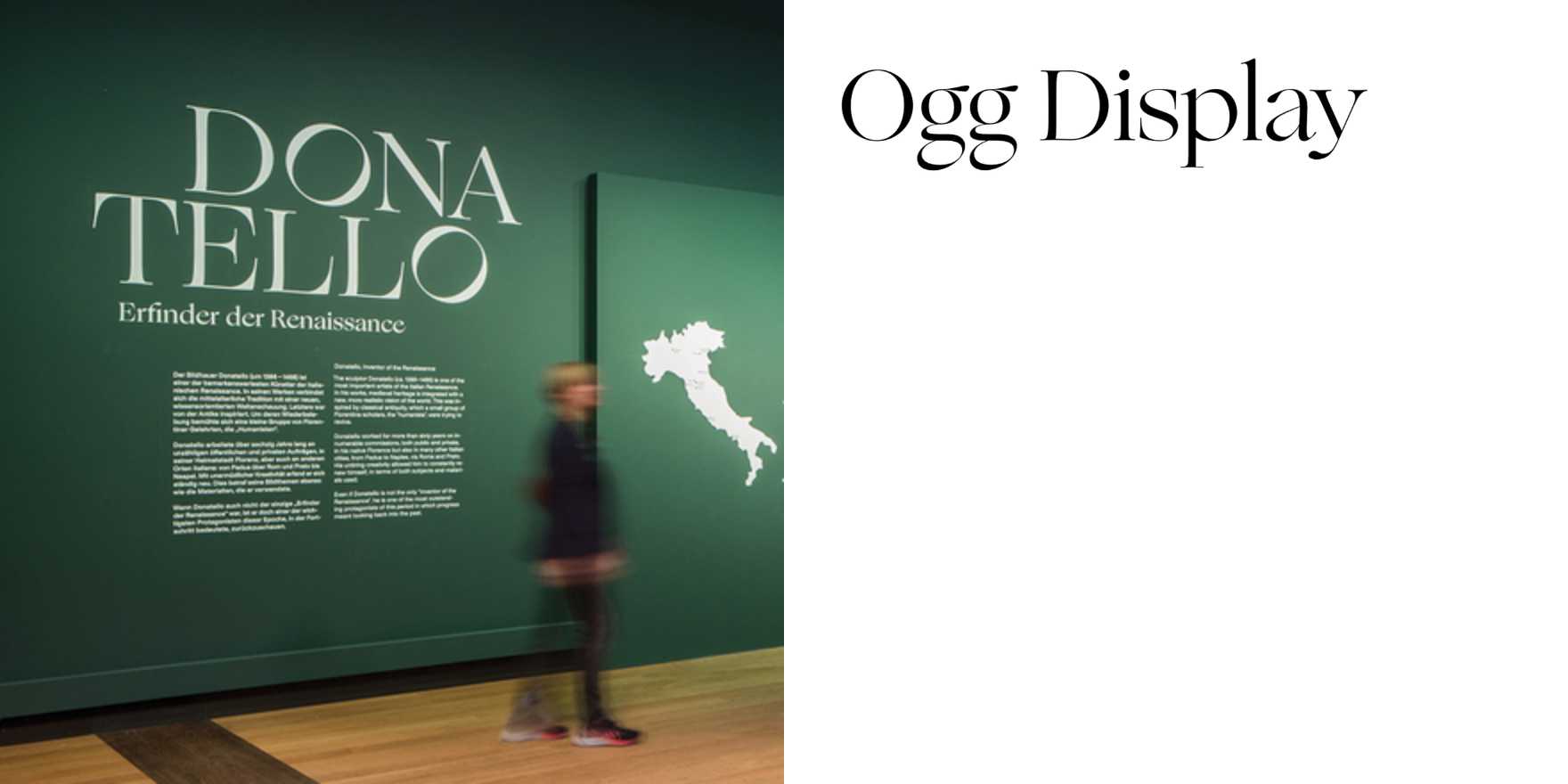 Donatello. Inventor of the Renaissance at Gemäldegalerie - Fonts In Use