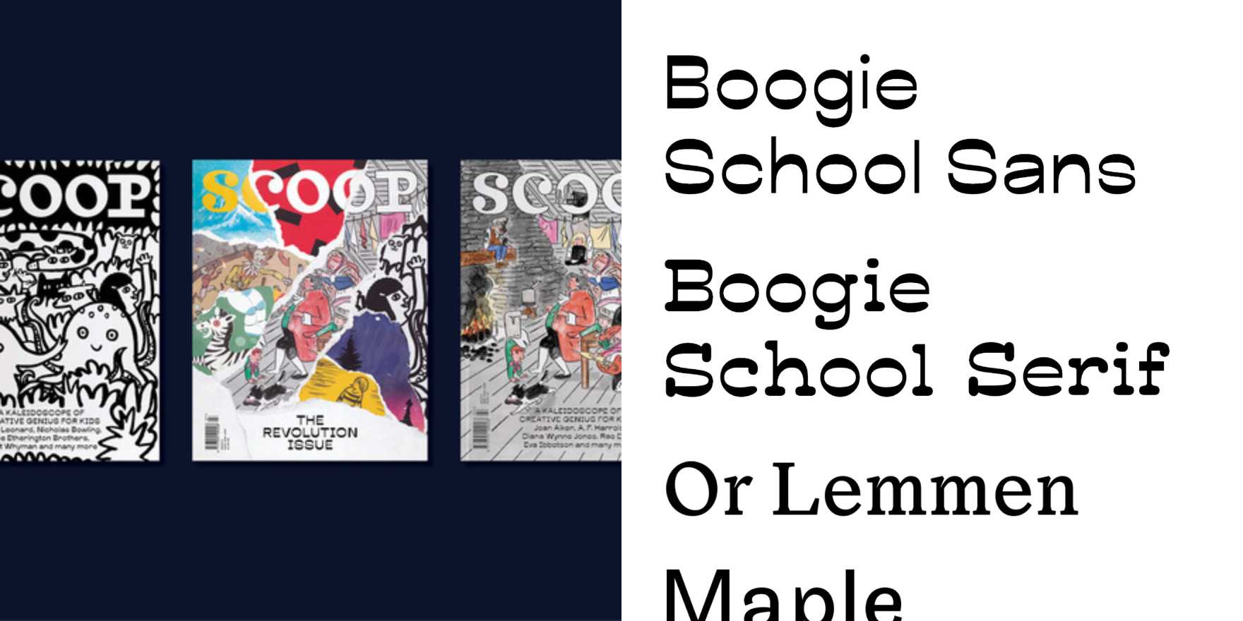 Scoop - Fonts In Use