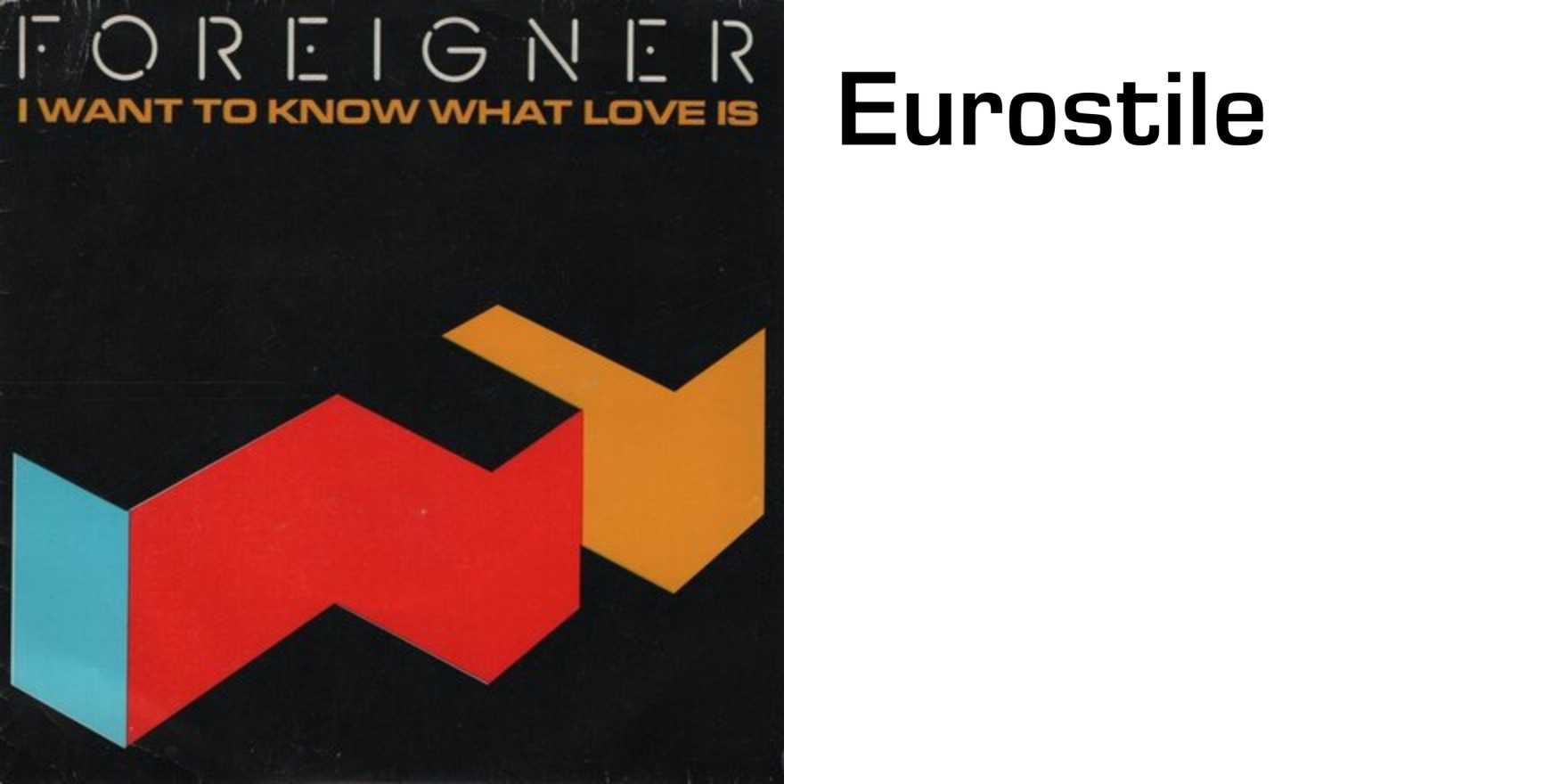 Foreigner – “I Want To Know What Love Is” French single cover - Fonts ...