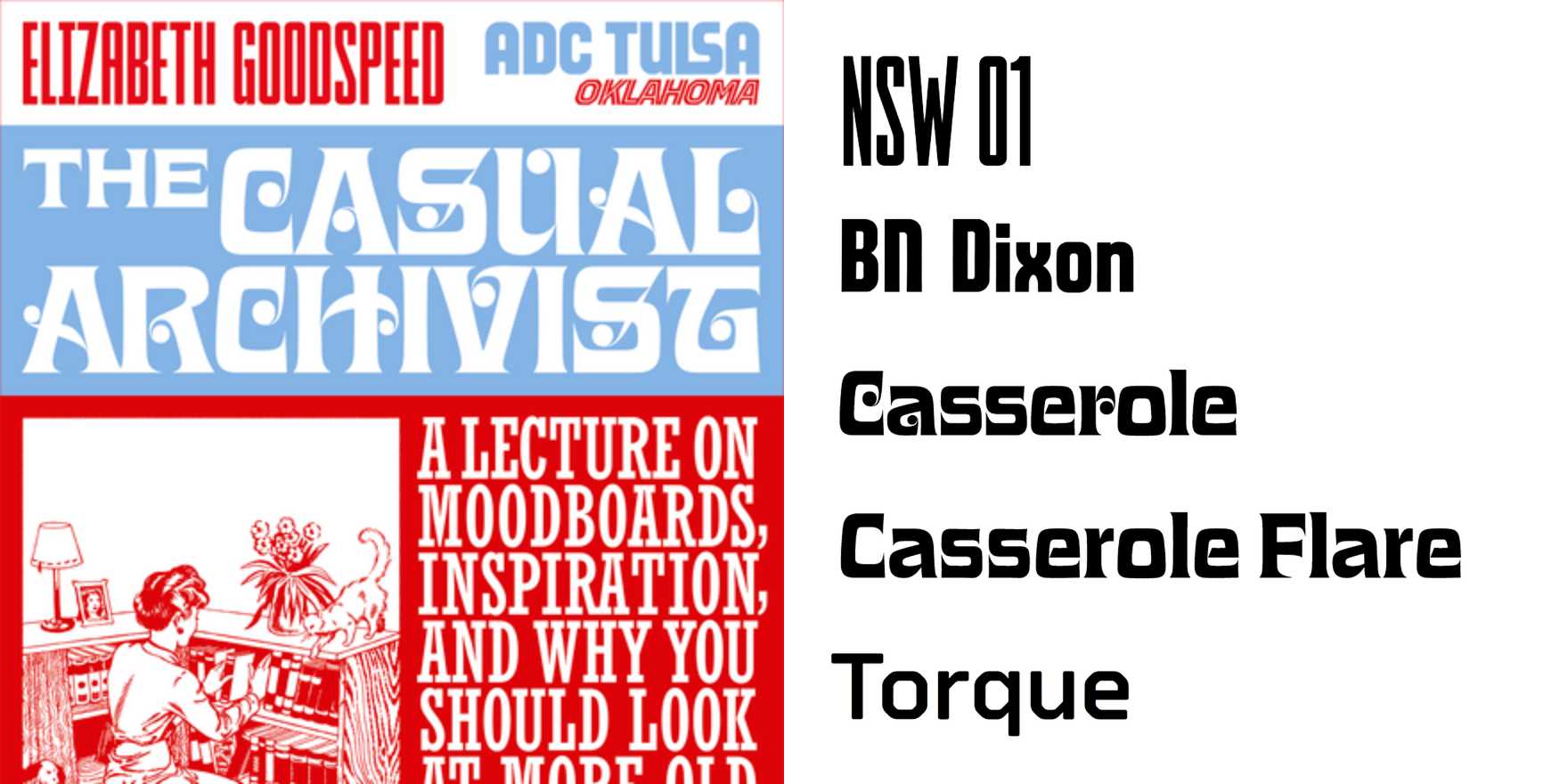Casual Archivist ADC Tulsa poster - Fonts In Use