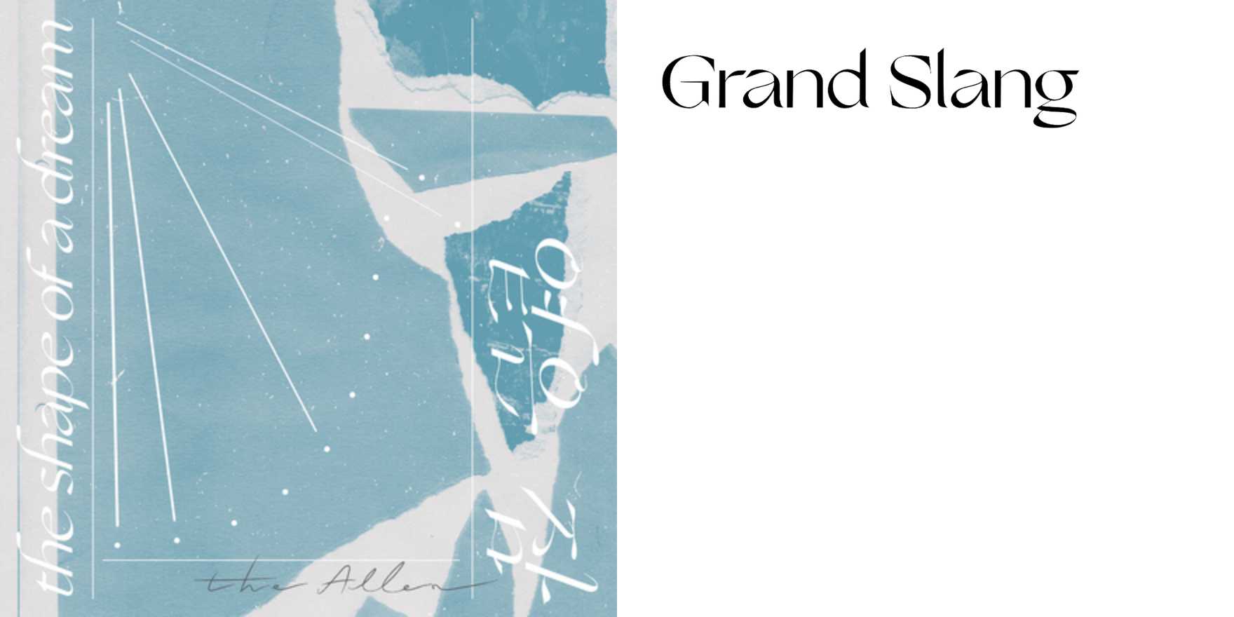 The Shape of a Dream – The Allen - Fonts In Use