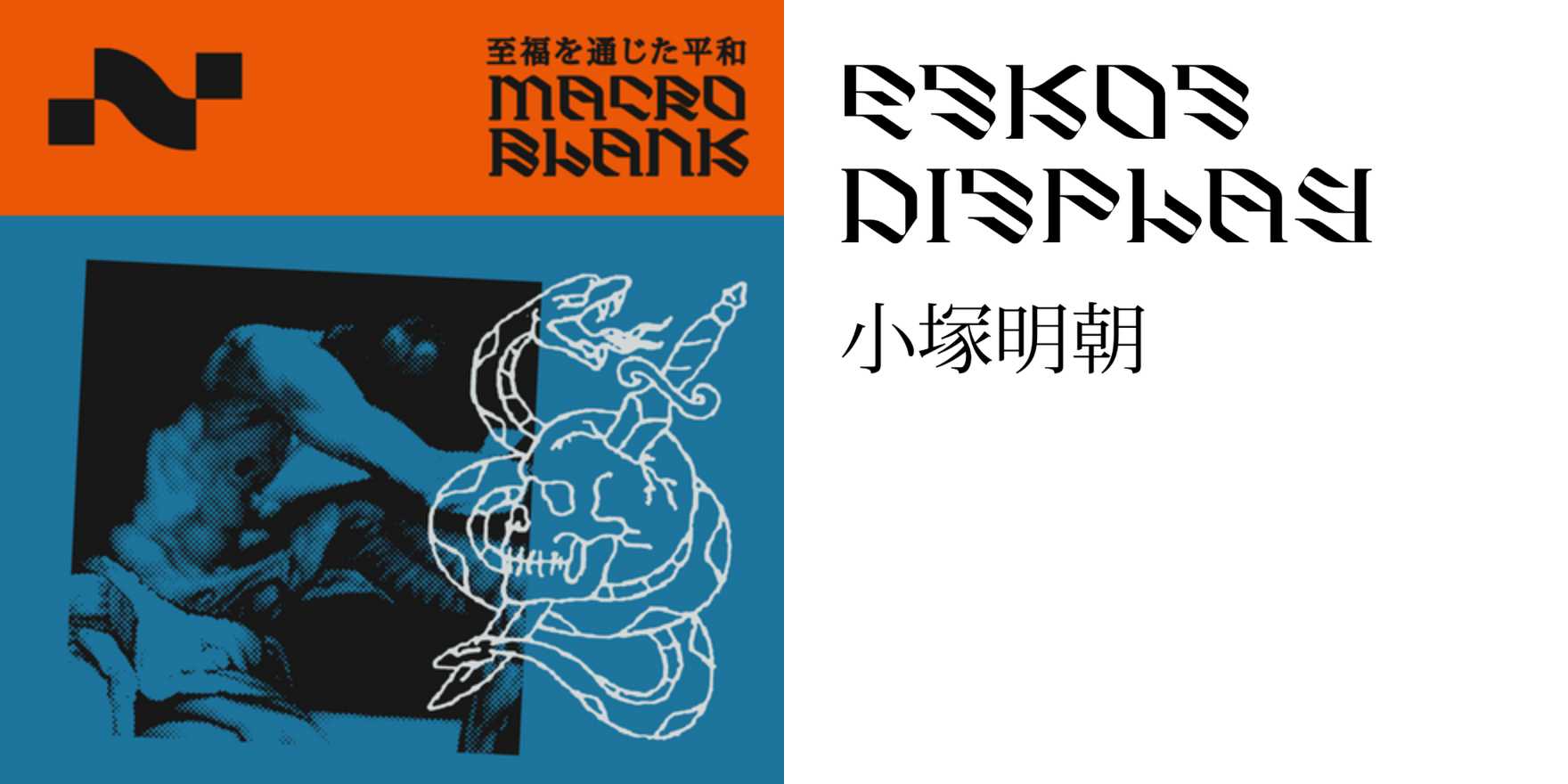 Macroblank – 至福を通じた平和 album art - Fonts In Use
