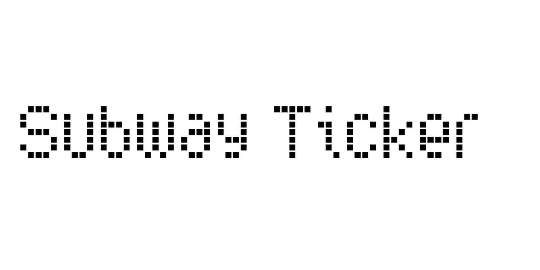 Subway Ticker in use - Fonts In Use