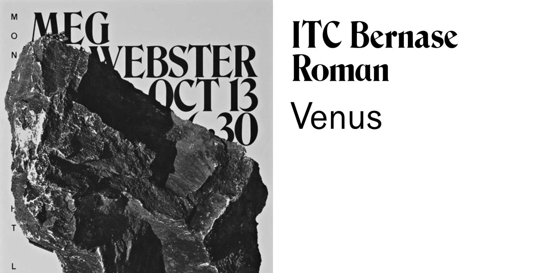 Meg Webster lecture announcement - Fonts In Use