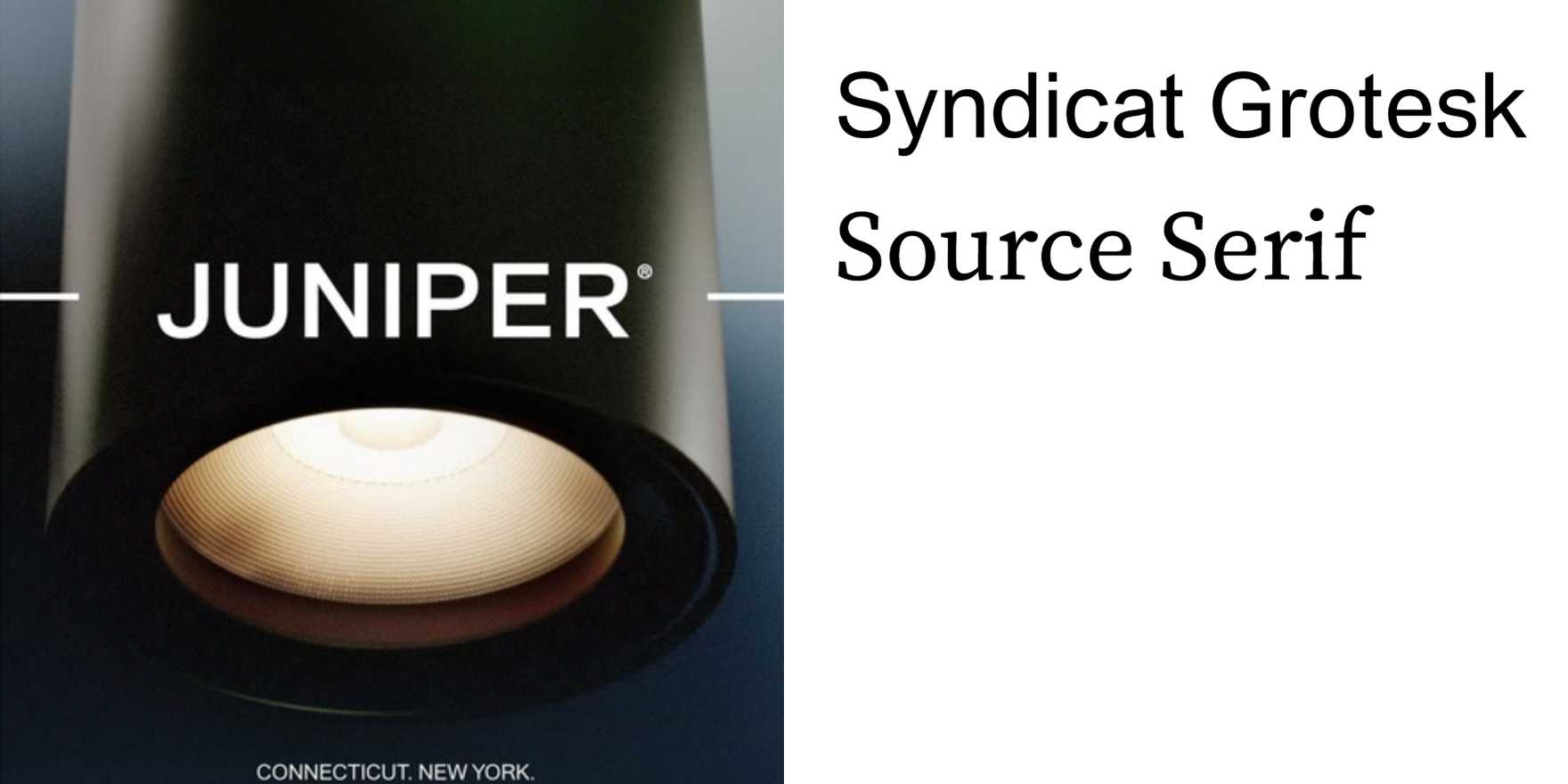 Juniper Design - Fonts In Use