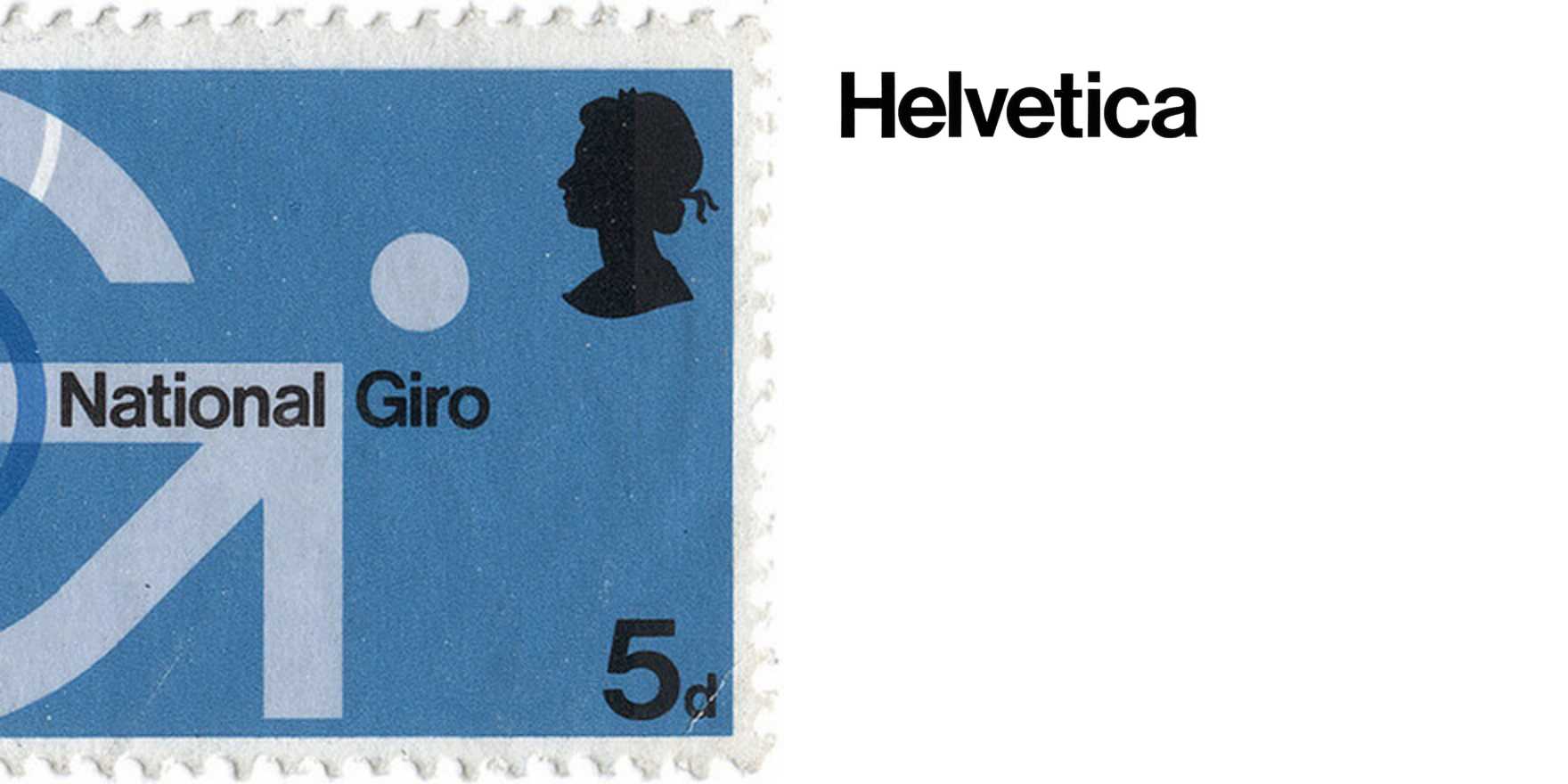 National Giro postage stamp - Fonts In Use