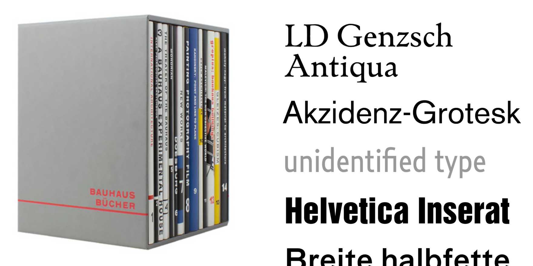Bauhausbücher (Lars Müller Publishers reissue) - Fonts In Use