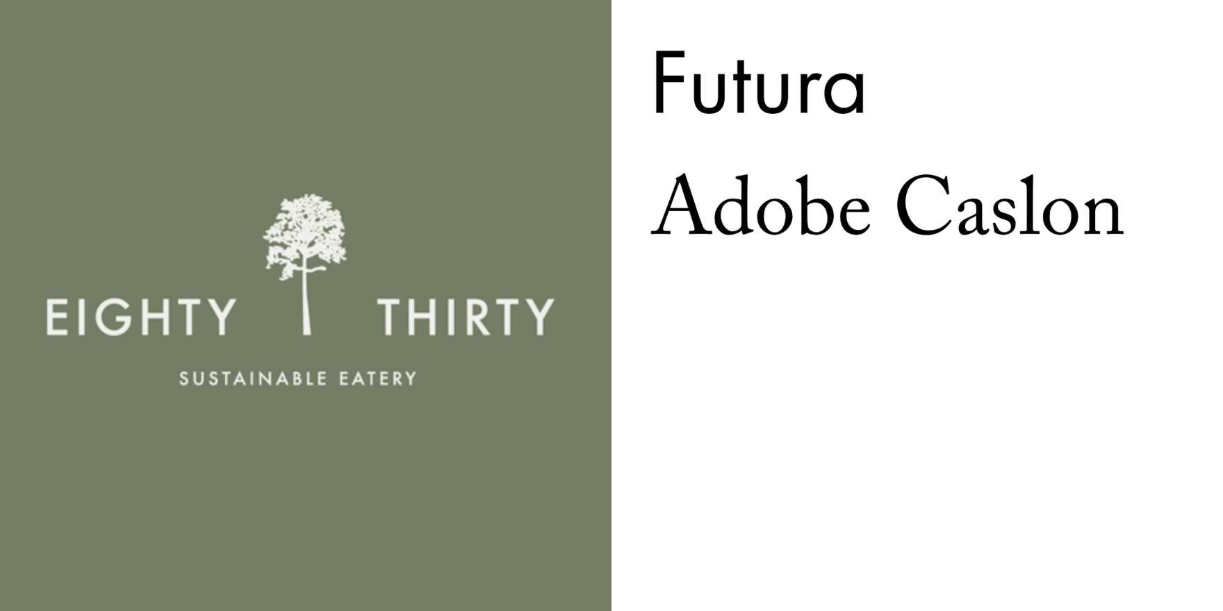 Eighty Thirty logo and branding - Fonts In Use