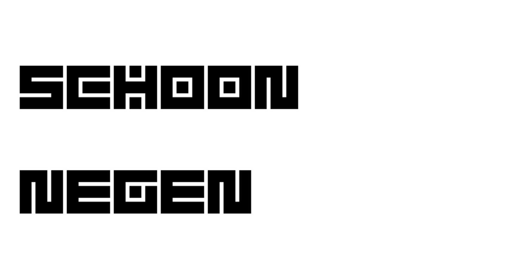 Schoon Negen in use - Fonts In Use