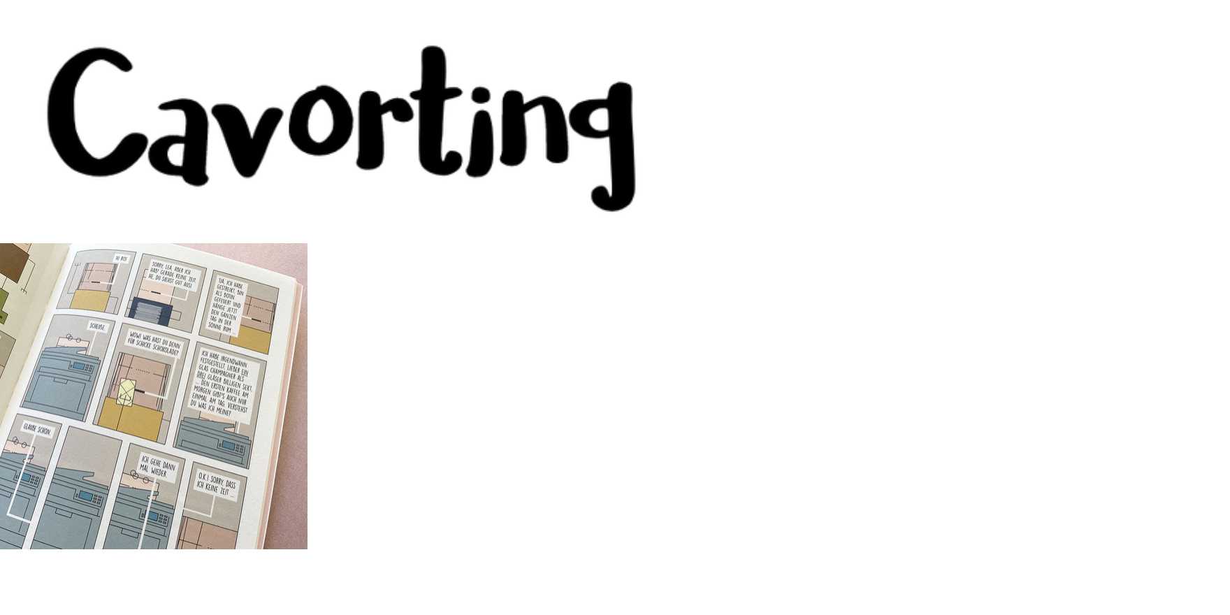Cavorting in use - Fonts In Use