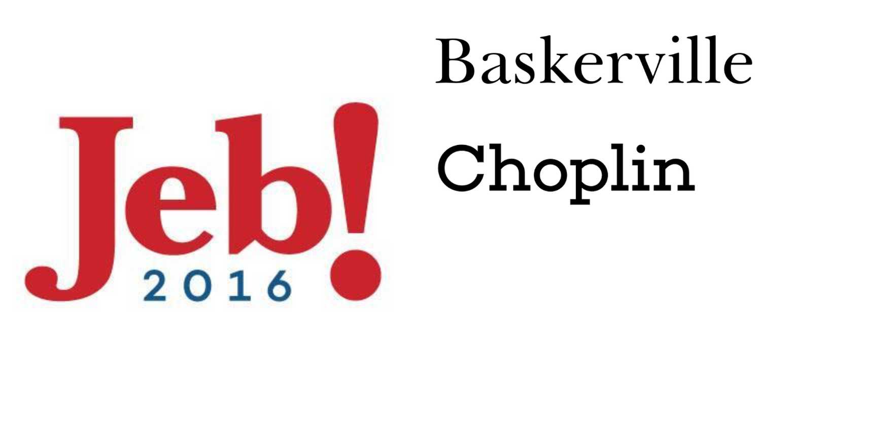 Jeb Bush 2016 presidential campaign logo - Fonts In Use