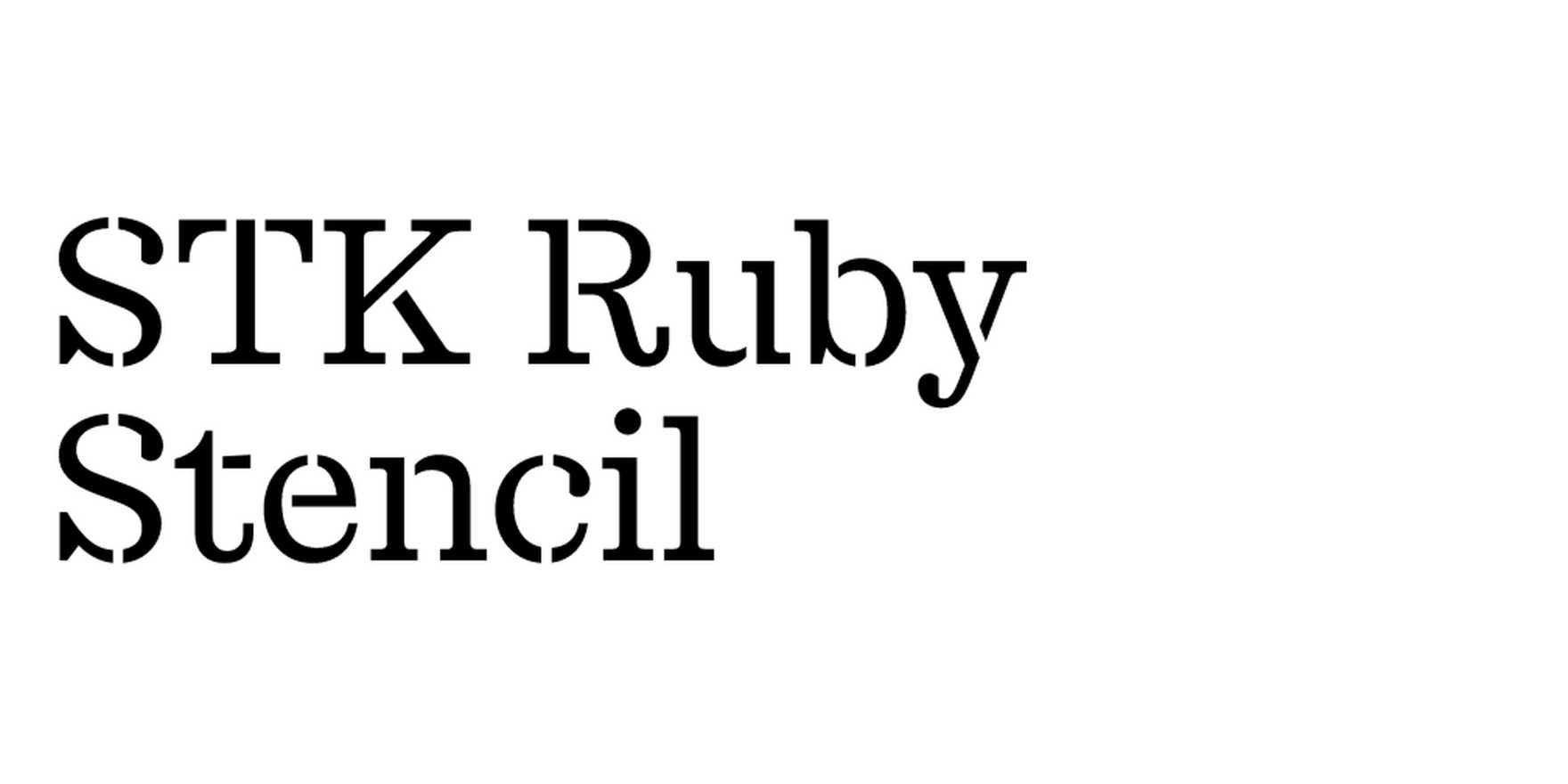 STK Ruby Stencil in use - Fonts In Use
