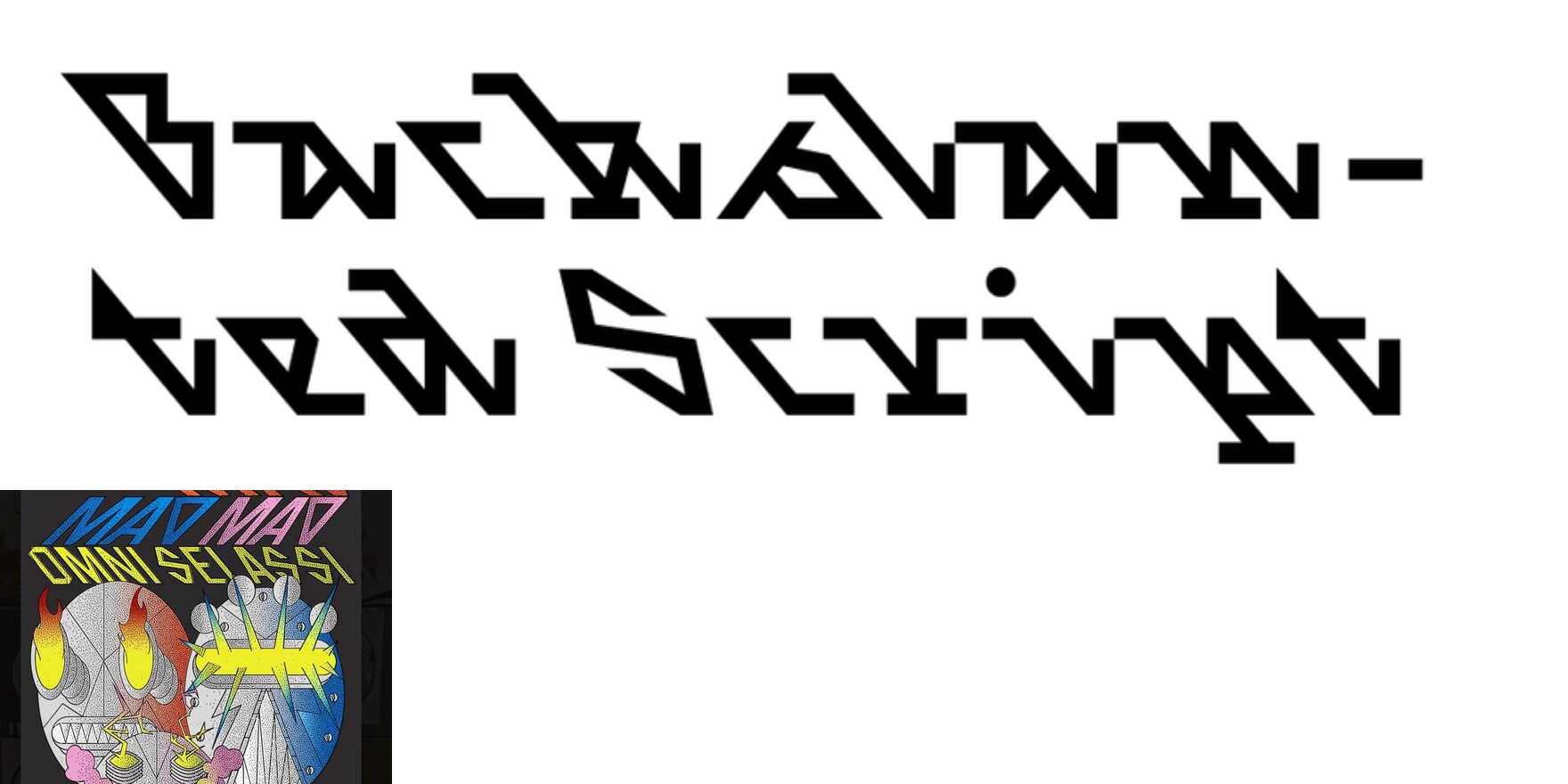 Backslanted Script in use - Fonts In Use