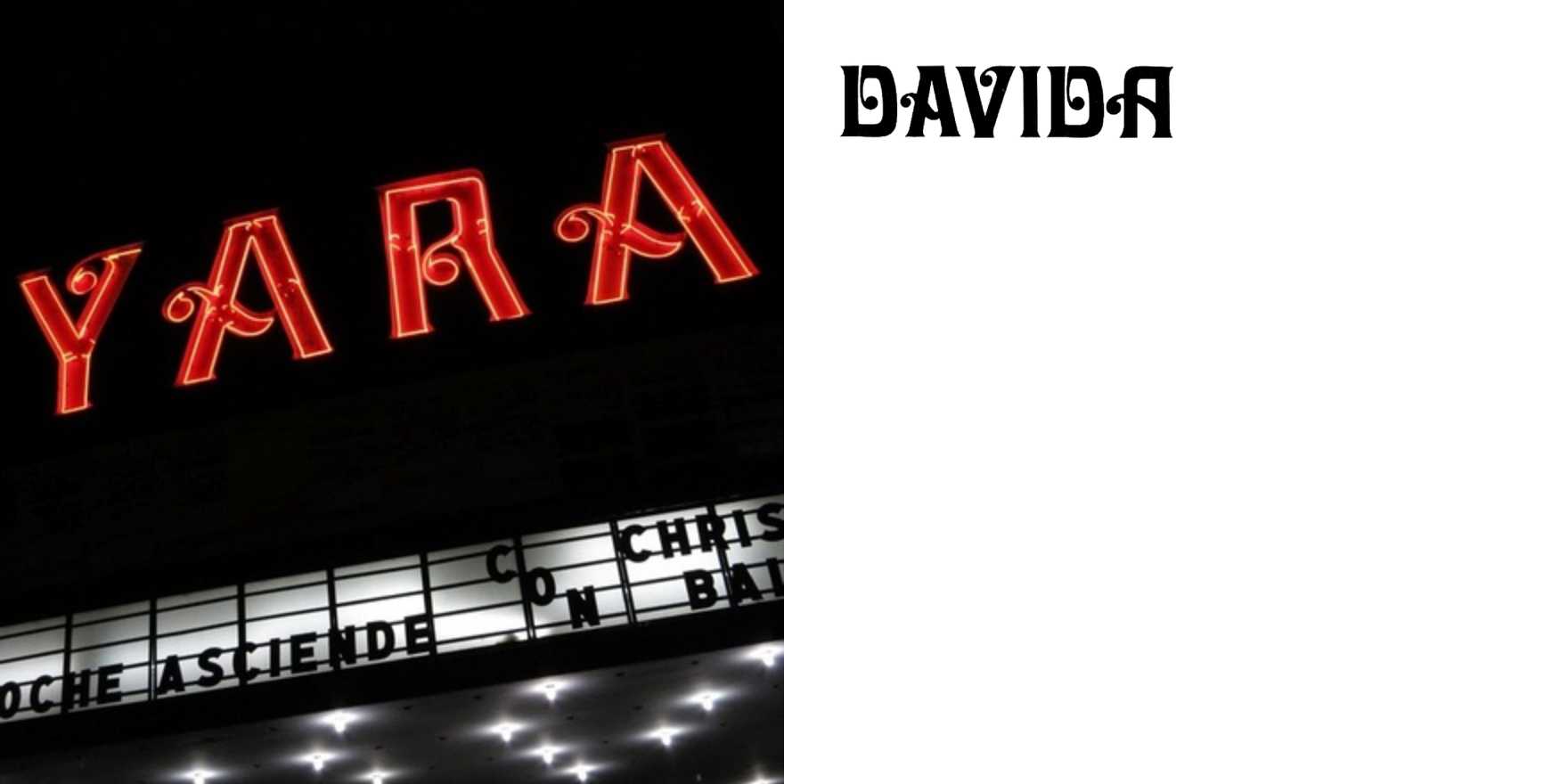 YARA movie theater neon sign - Fonts In Use