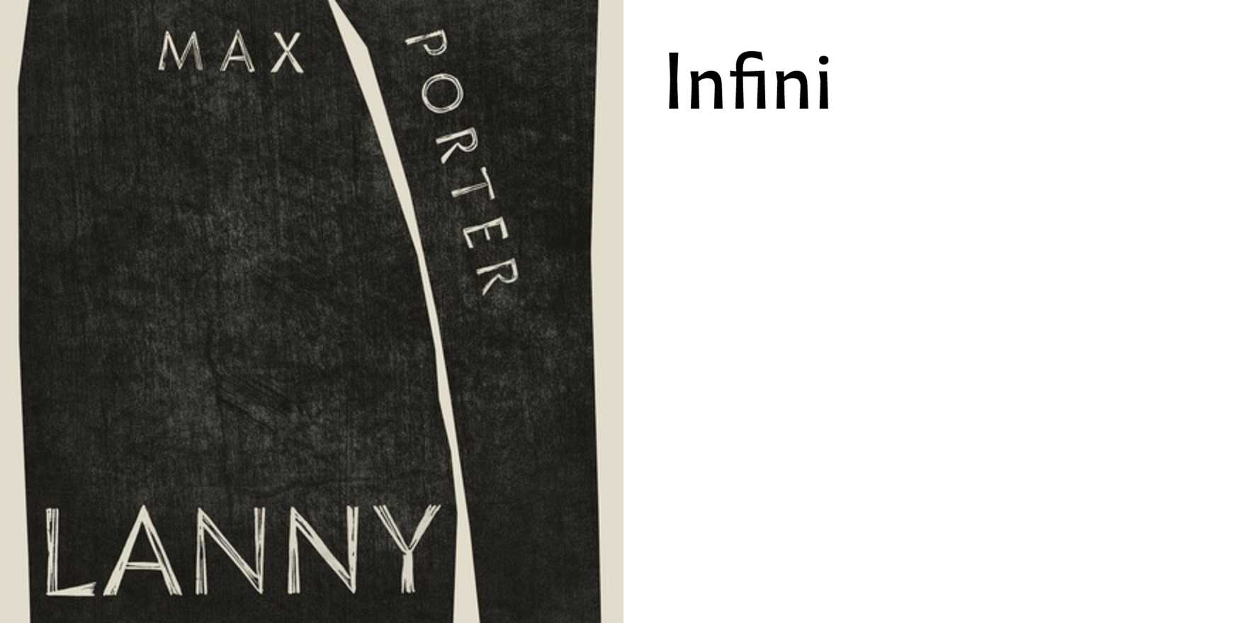 Lanny by Max Porter (Faber) - Fonts In Use