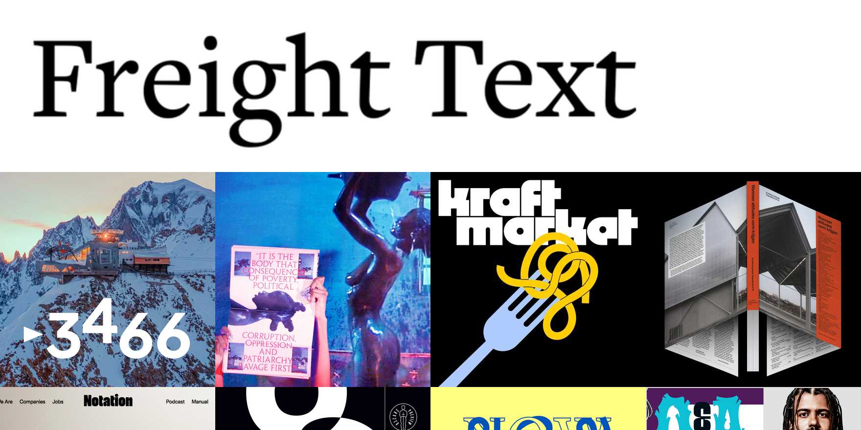 Freight Text in use - Fonts In Use