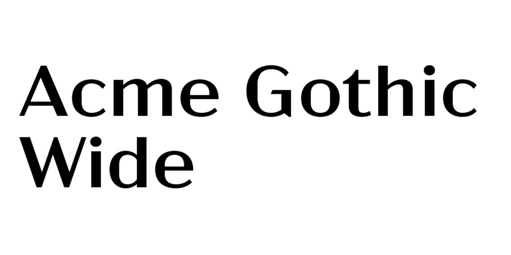 Acme Gothic Wide in use - Fonts In Use