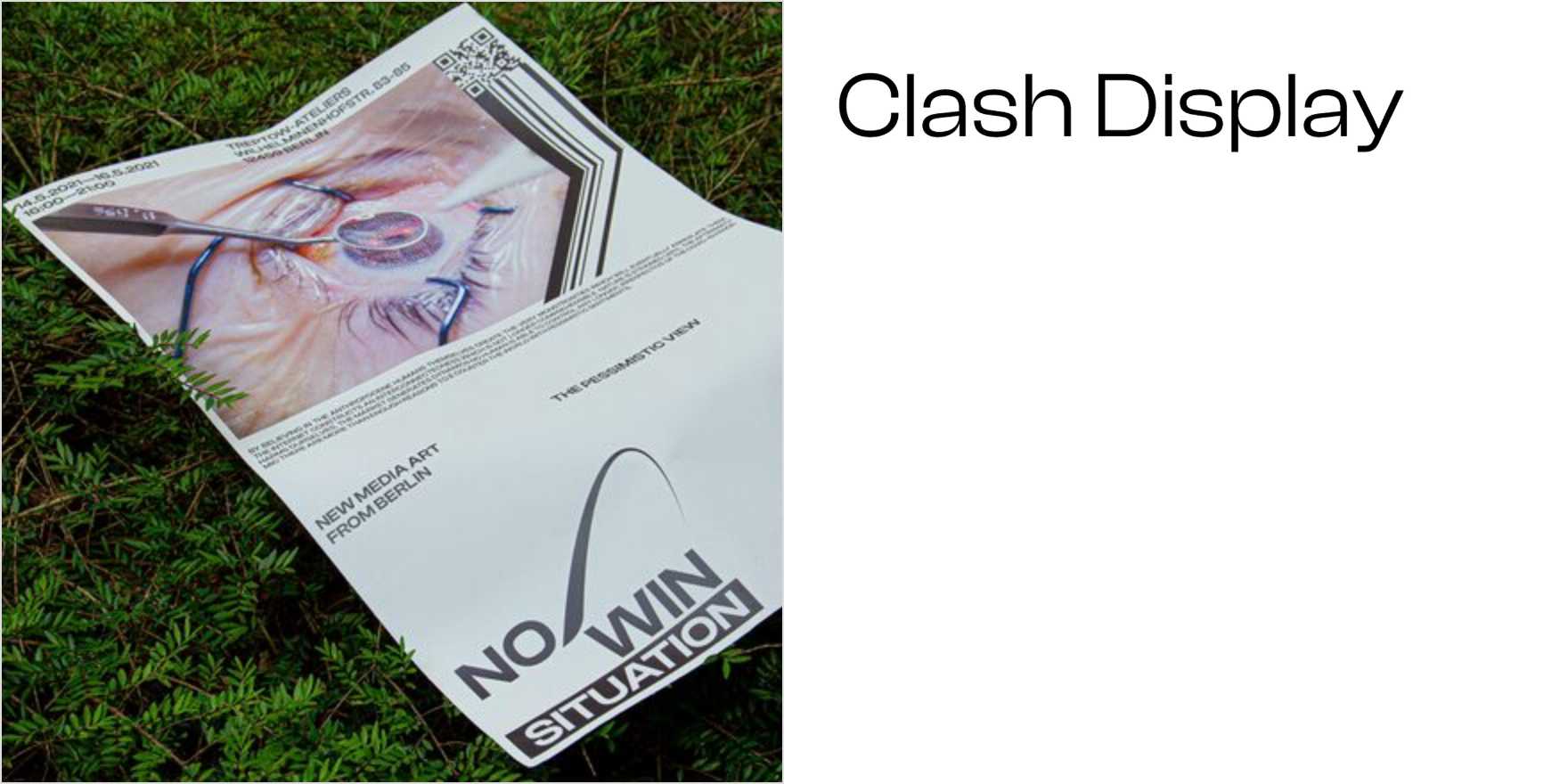 No-Win Situation exhibition poster - Fonts In Use