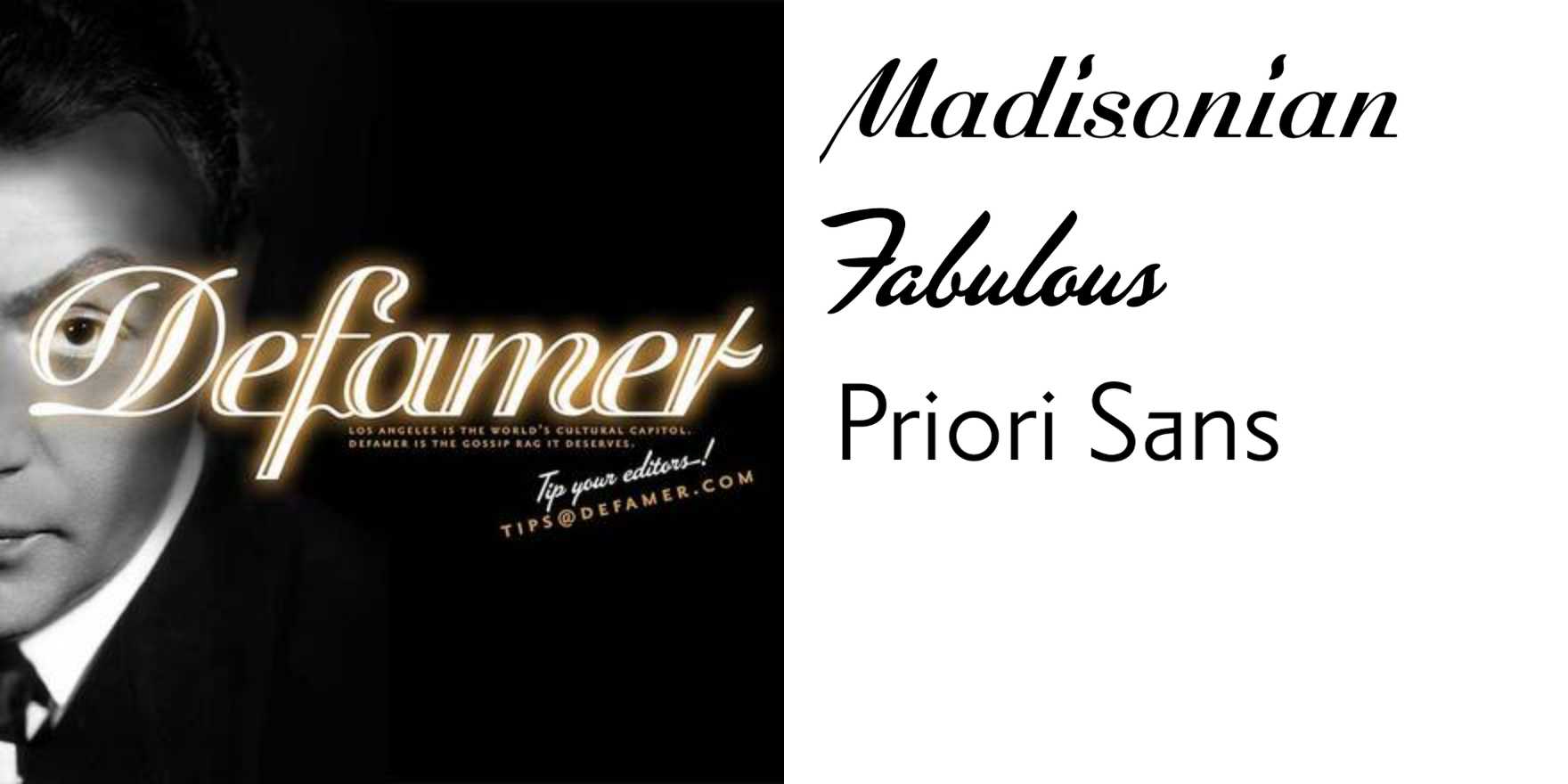 Defamer logo - Fonts In Use