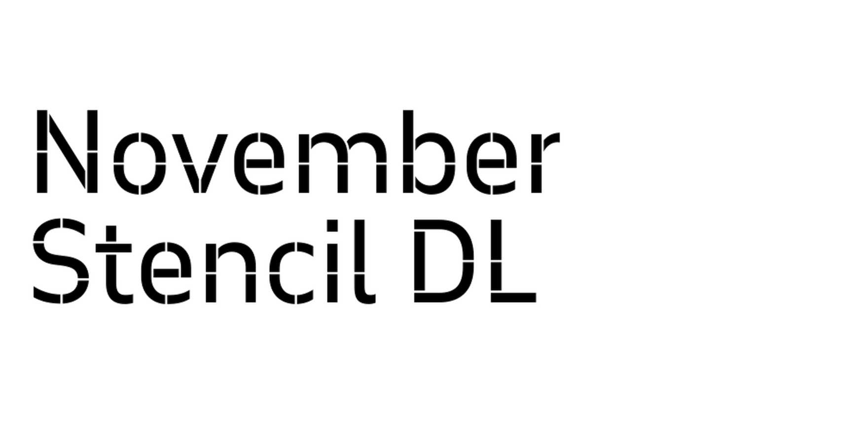 November Stencil DL in use - Fonts In Use