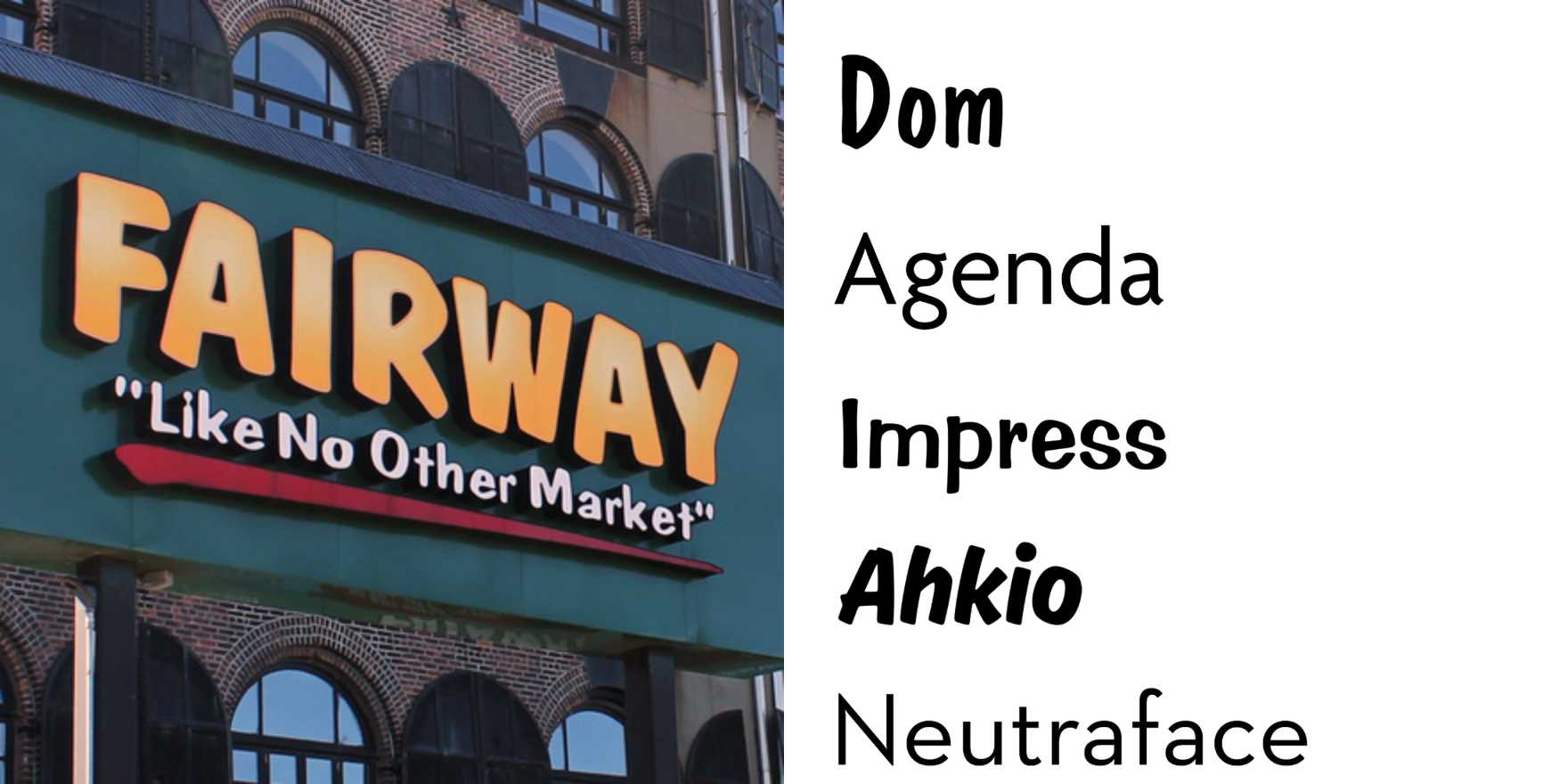 Fairway Market logos - Fonts In Use