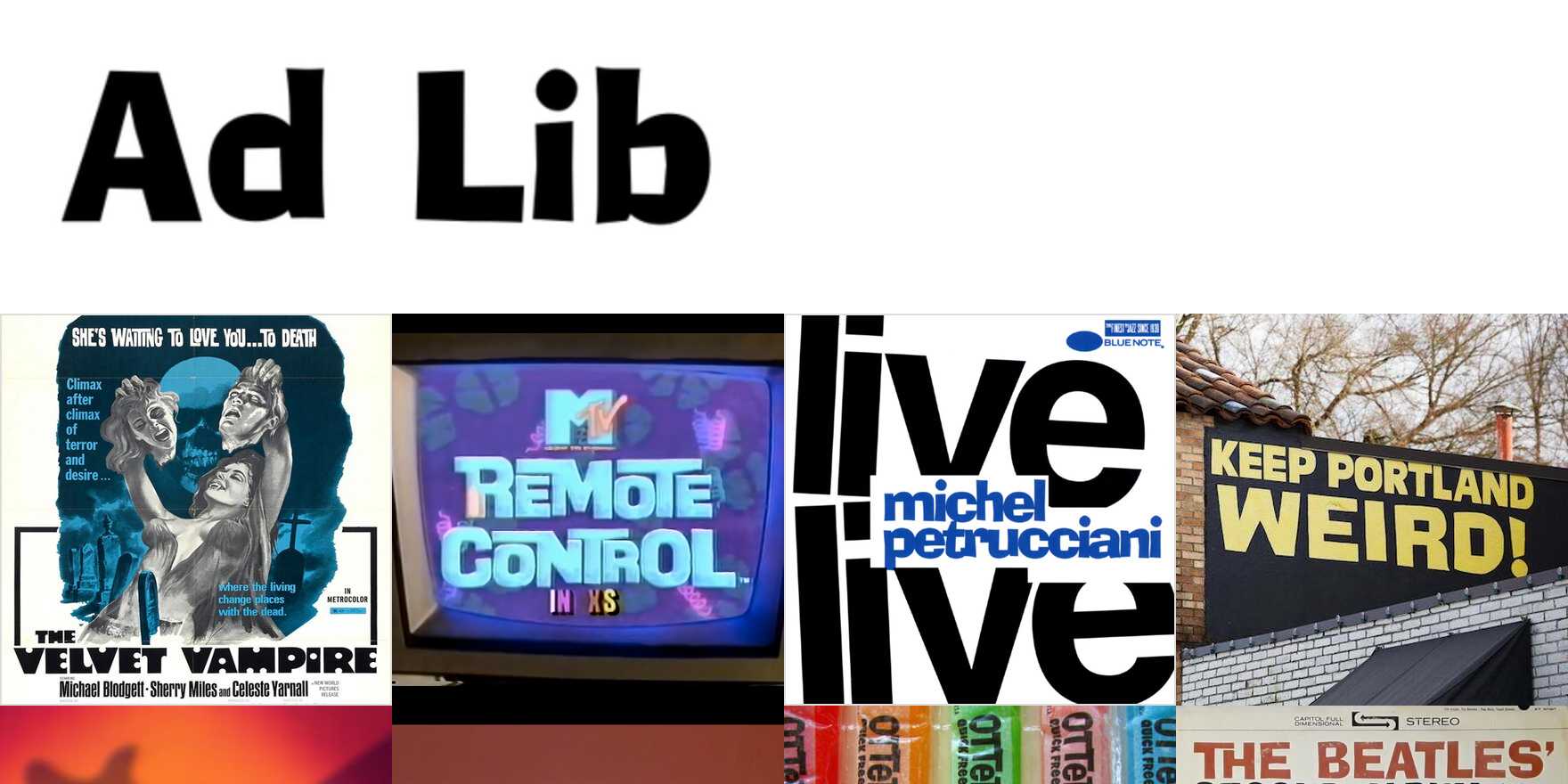 Ad Lib in use - Fonts In Use