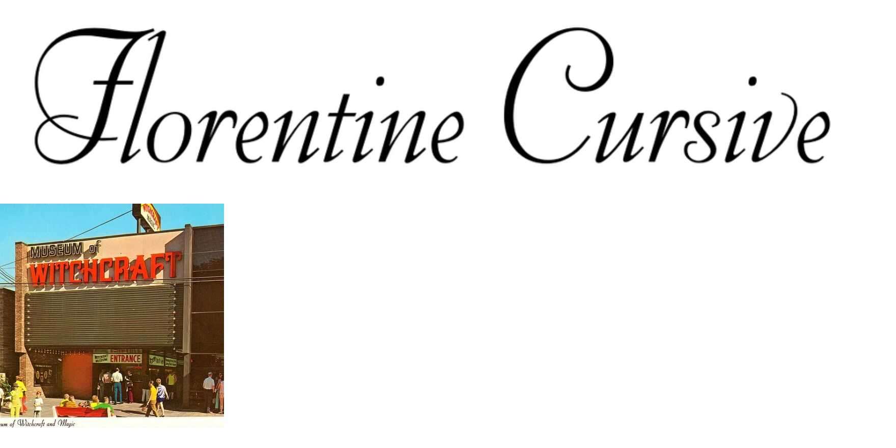 Florentine Cursive in use - Fonts In Use