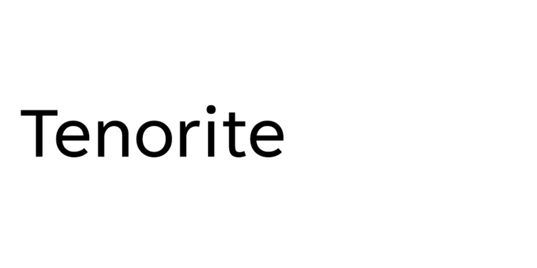 tenorite font