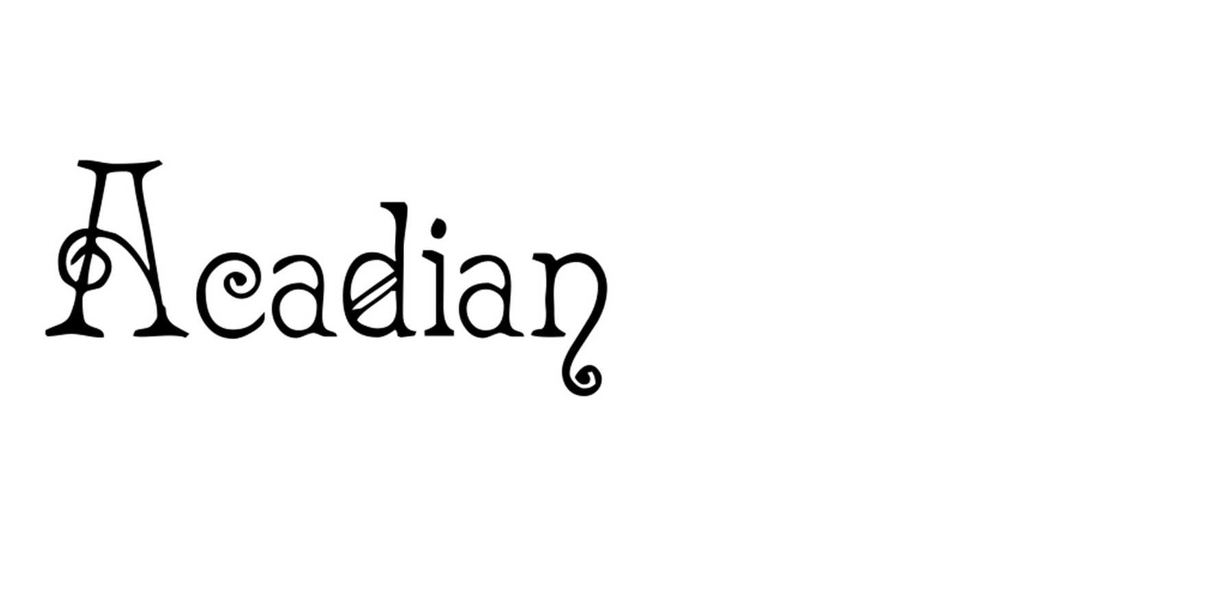 Acadian in use - Fonts In Use