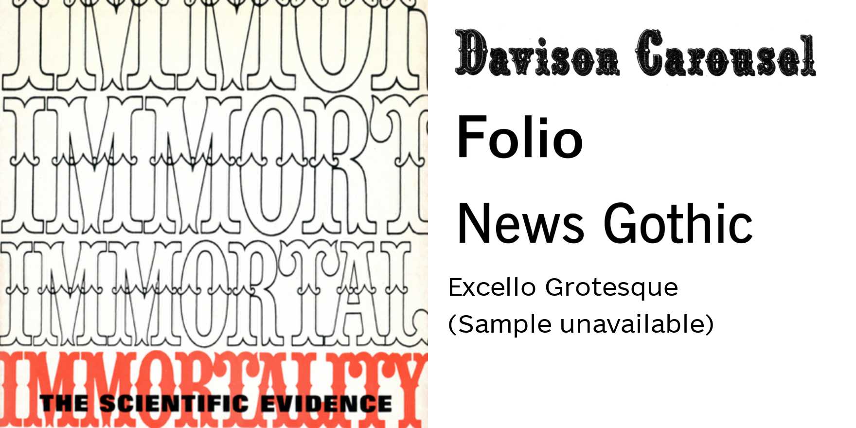 Immortality: The Scientific Evidence - Fonts In Use