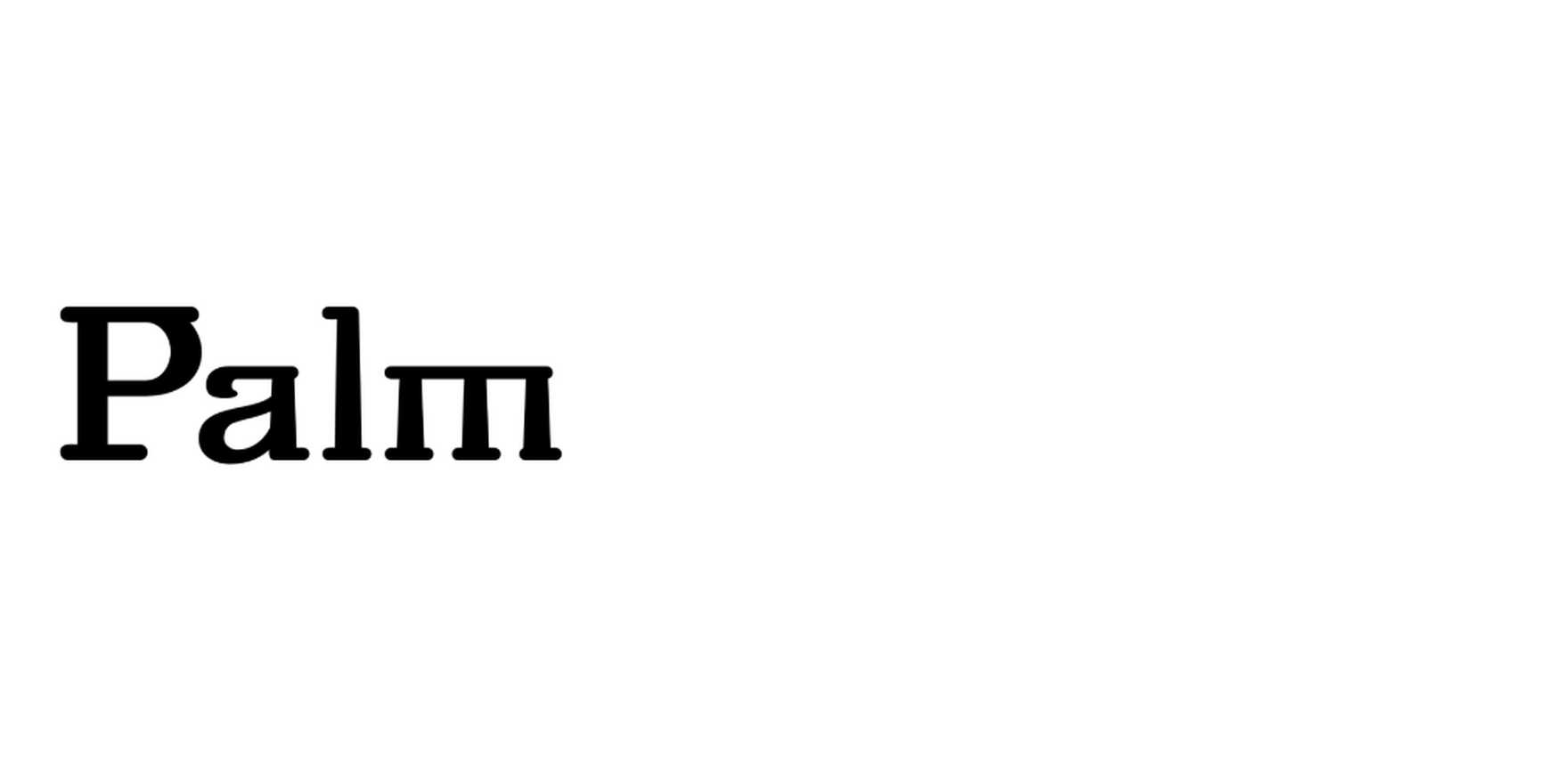 Palm in use - Fonts In Use