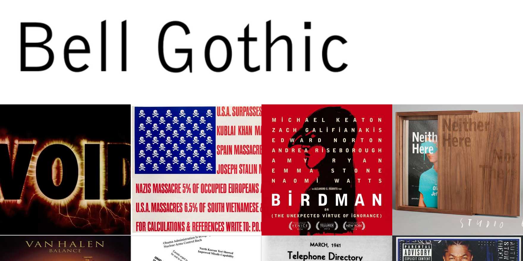 Bell Gothic in use - Fonts In Use