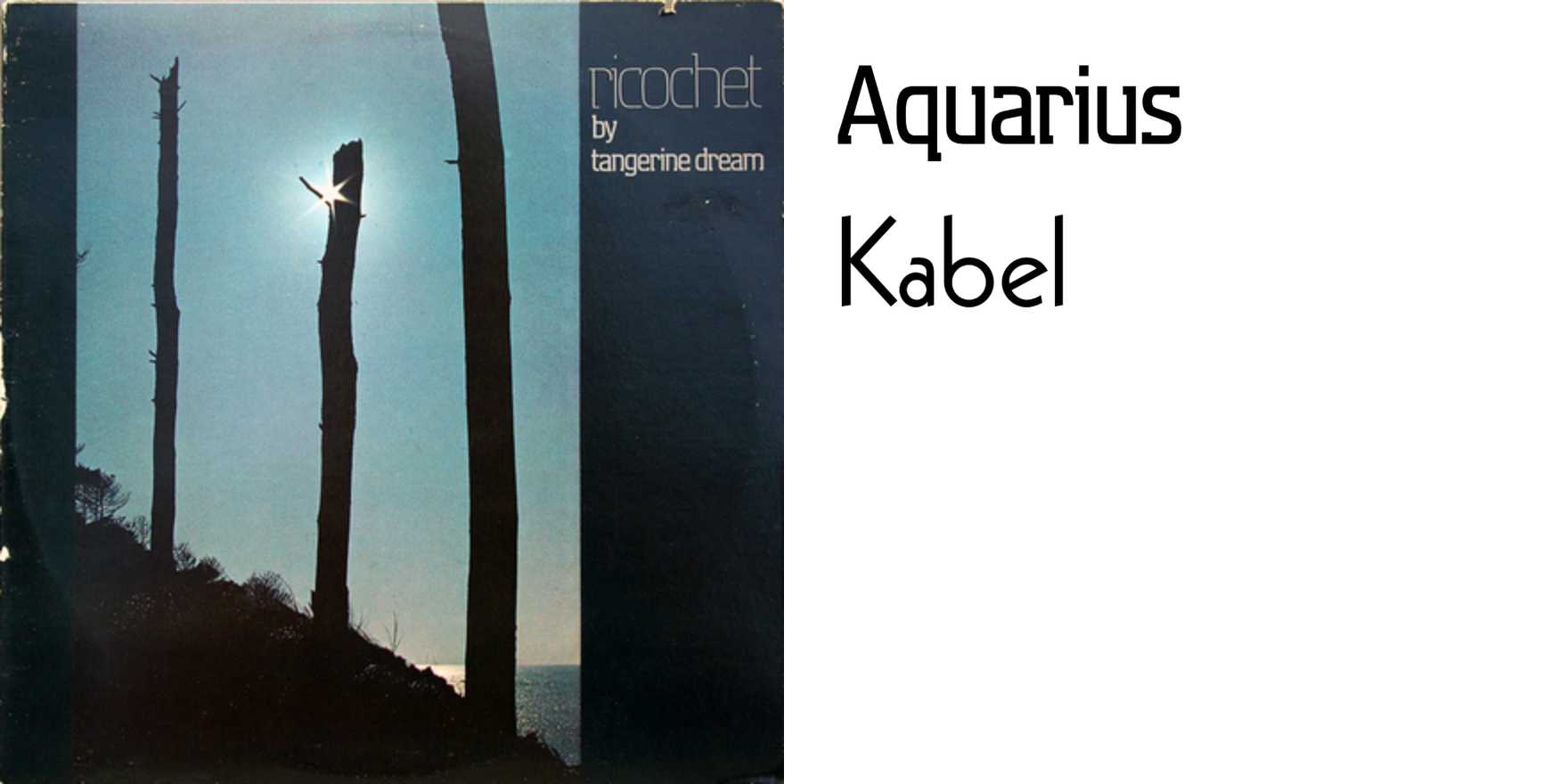 Tangerine Dream – Ricochet album art and promo poster - Fonts In Use