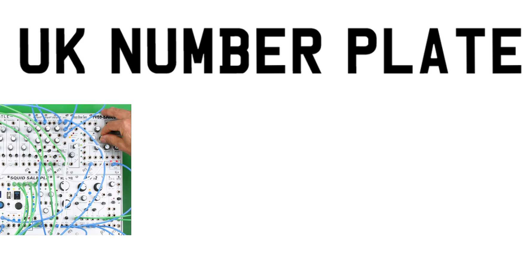 UK Number Plate in use - Fonts In Use